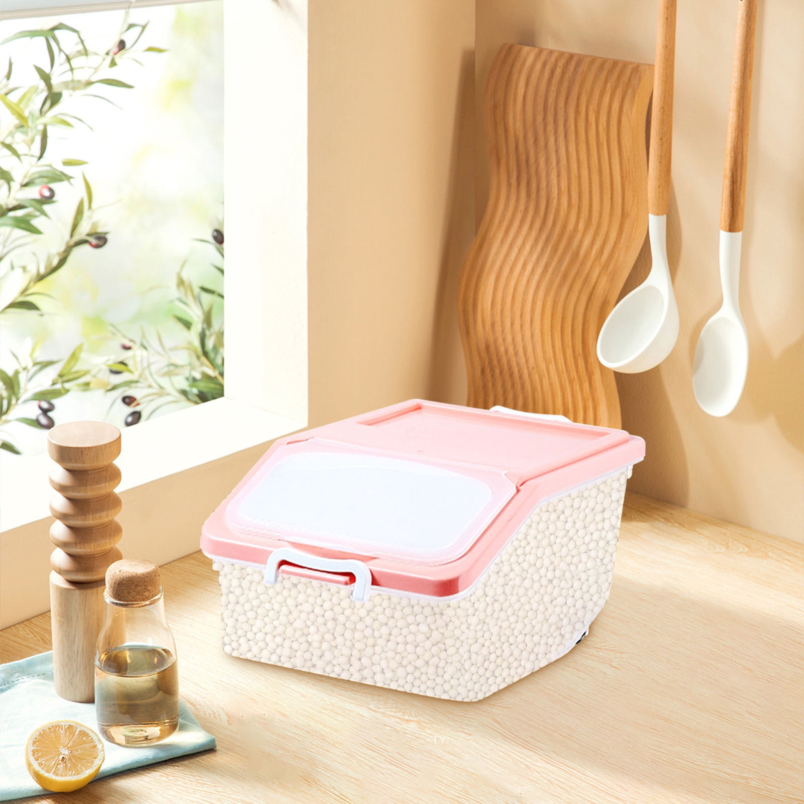 Jioakfa Rice Bucket Household Insect-Proof Sealed Canned Rice Jar Rice ...