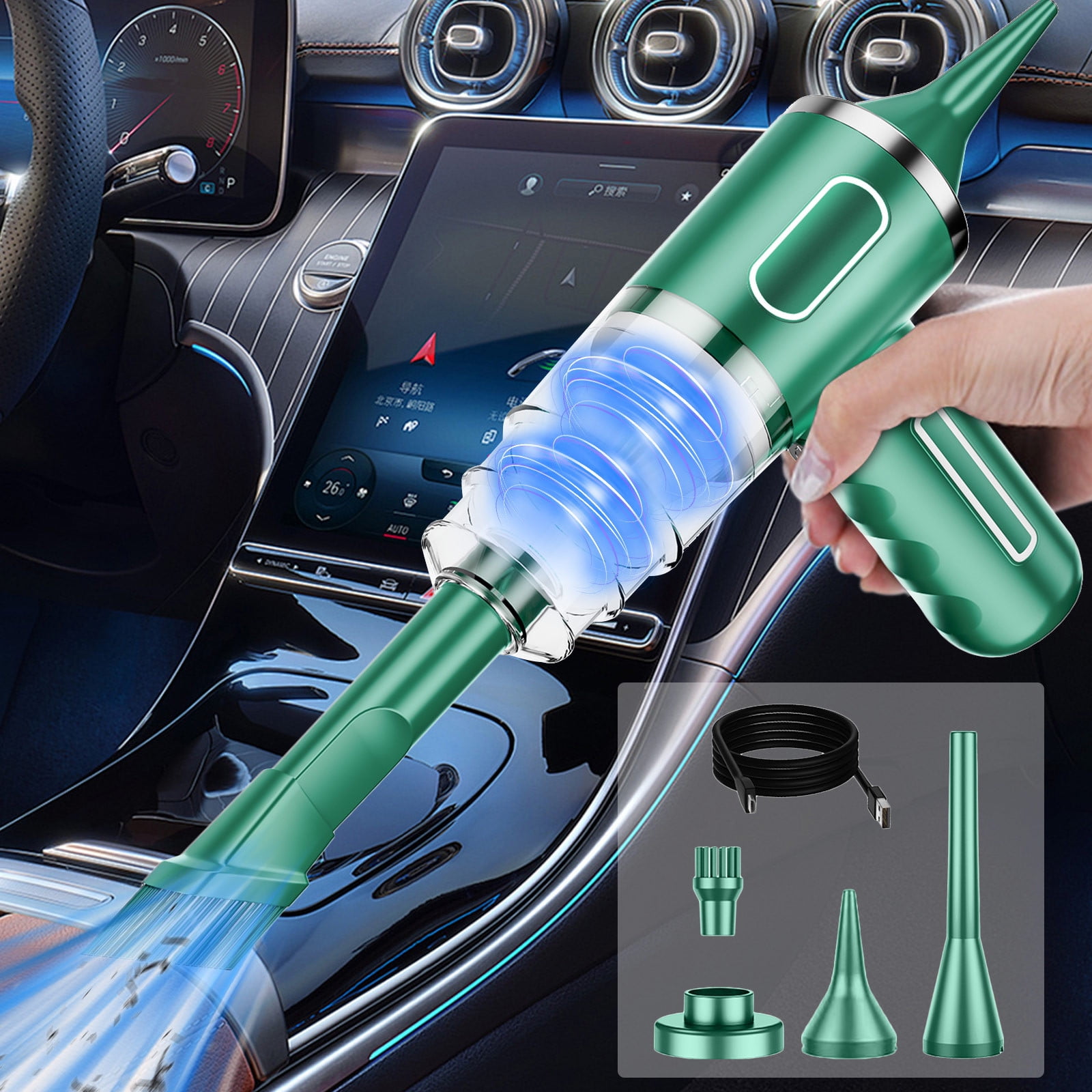 Jioakfa Smart Electronic Accessories Car Mounted Blowing And Suction Two In One Vacuum Cleaner ...