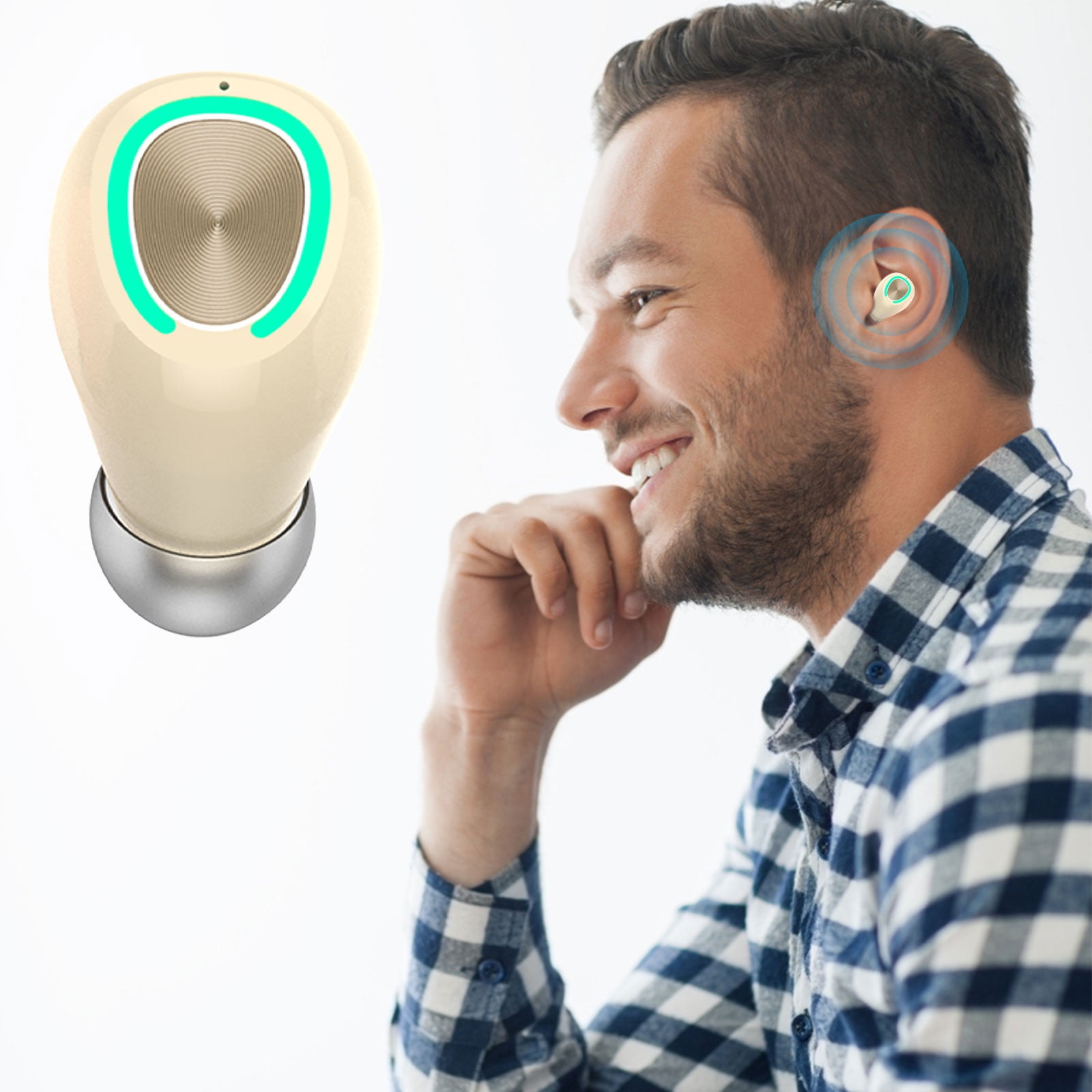 Jioakfa Smart Electronic Accessories Mini Wireless Bluetooth Headset ...