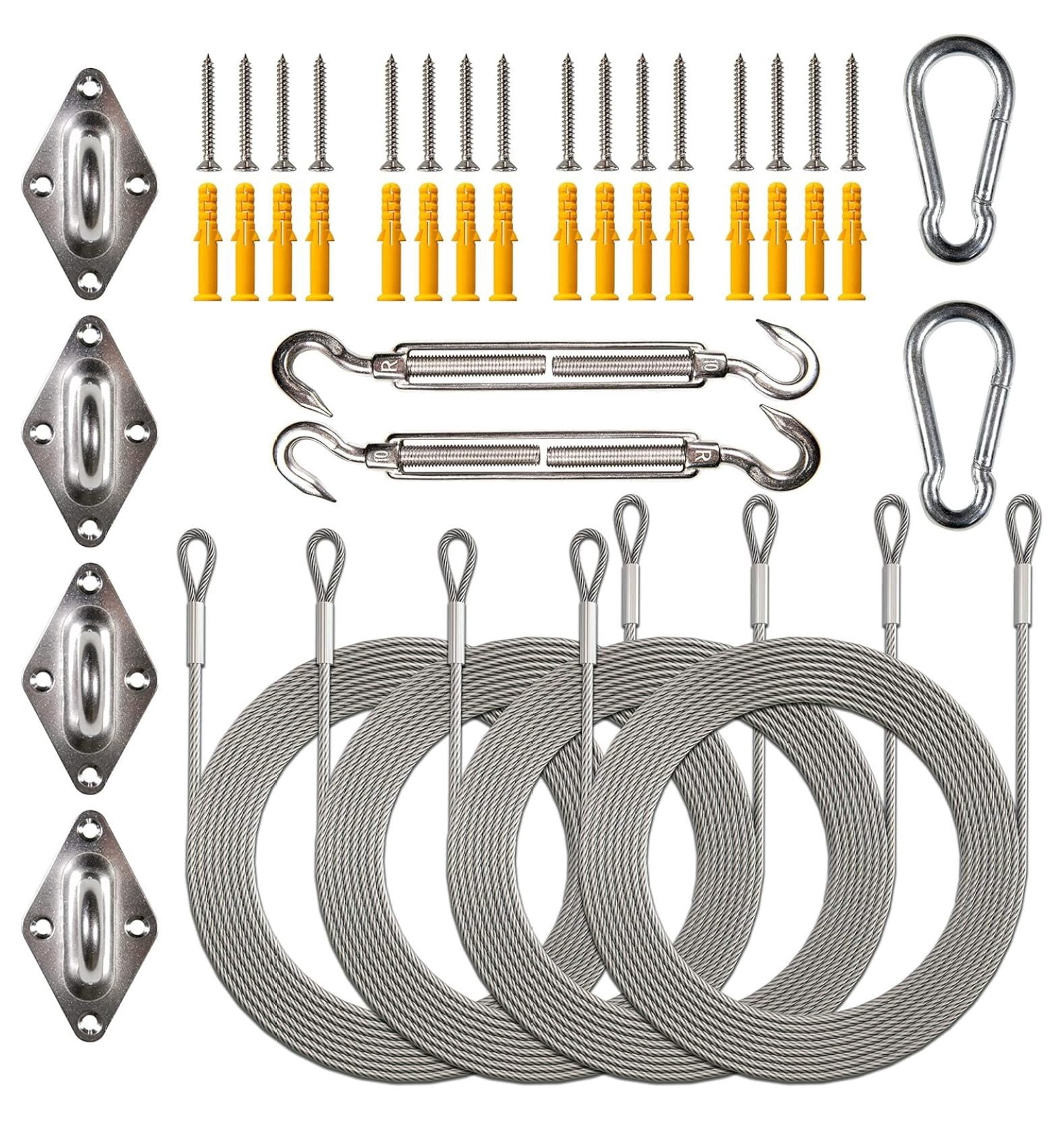 Jiowenm 10 Inch Stainless Steel Hardware Kit Plus 12' Long Extension ...