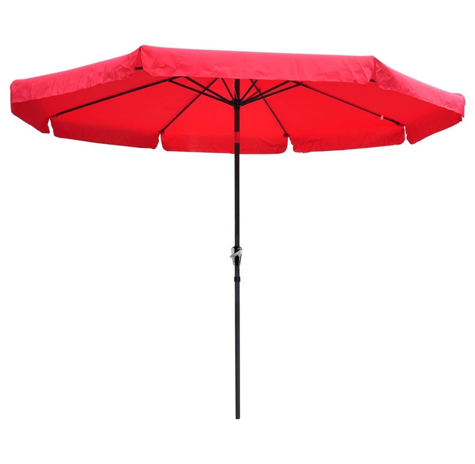 Jiowenm 10ft Special Valance UV 30+ Metal Outdoor Patio Umbrella with ...