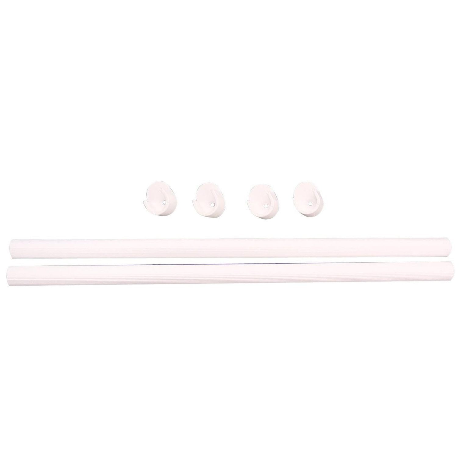 Jiowenm 24" Wardrobe Rods/Ends (2 Pack) Closet Storage, White - Walmart.com