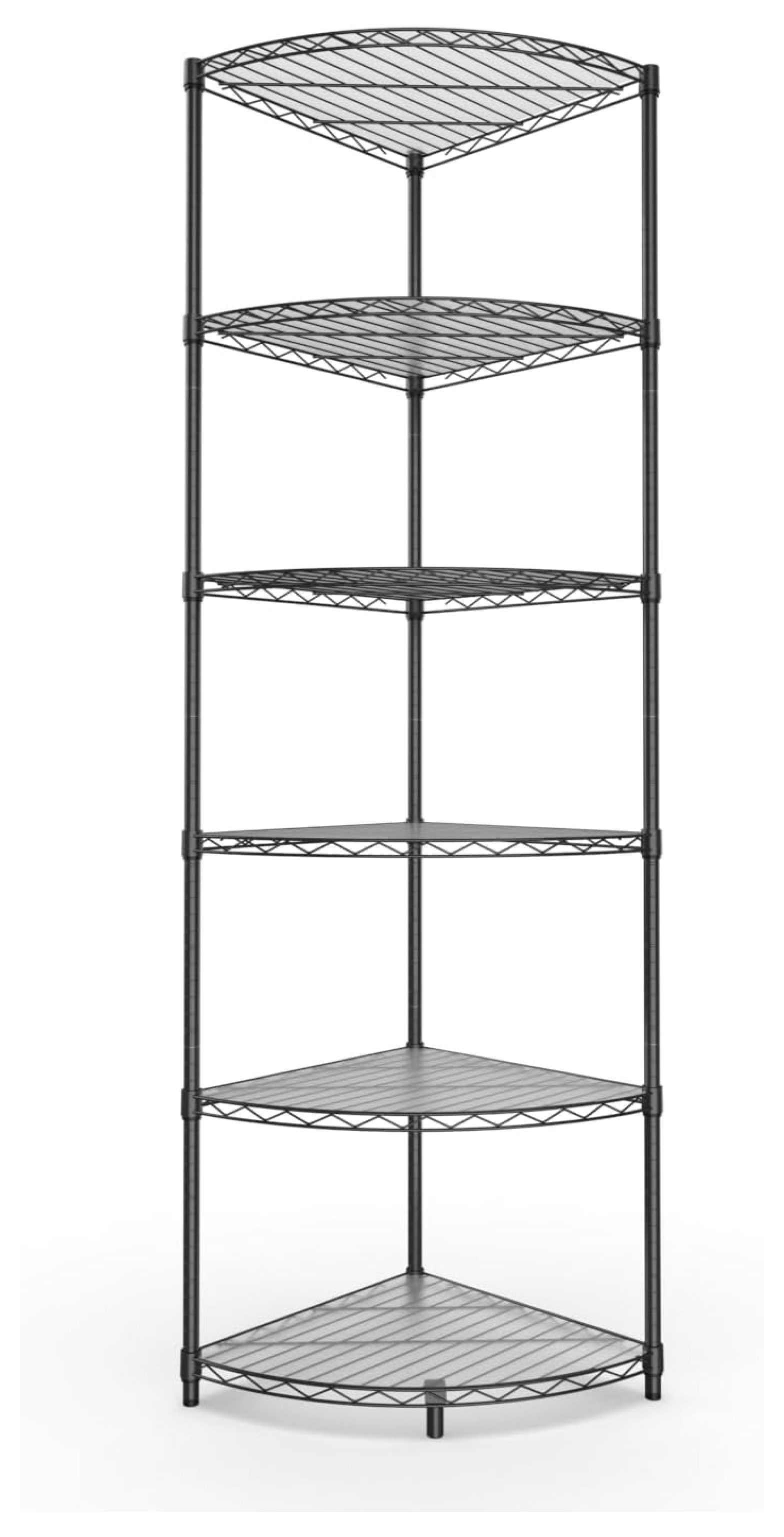 Jiowenm 420lbs 6 Tier Corner Shelf NSF Metal Wire Shelving Unit ...