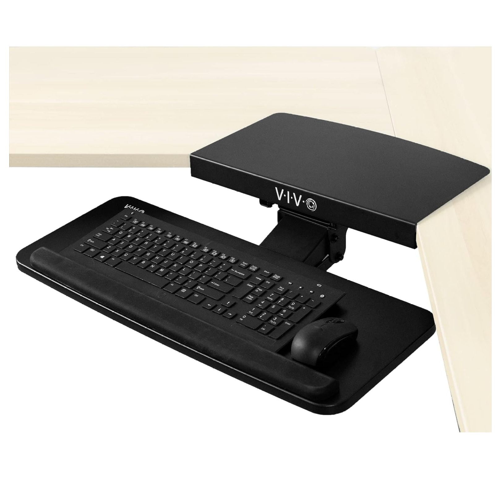 Jiowenm Adjustable Computer Keyboard and Mouse Platform Tray with ...