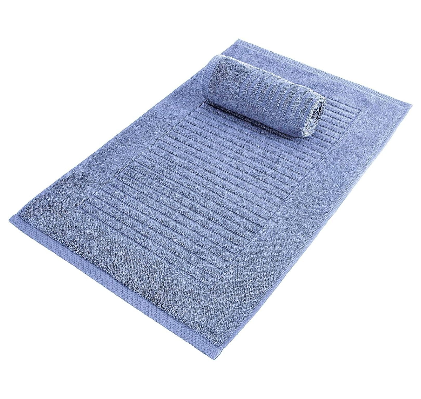 Jiowenm CTT Bath Mats Set of 2-100% Turkish Cotton Bath Mats for ...