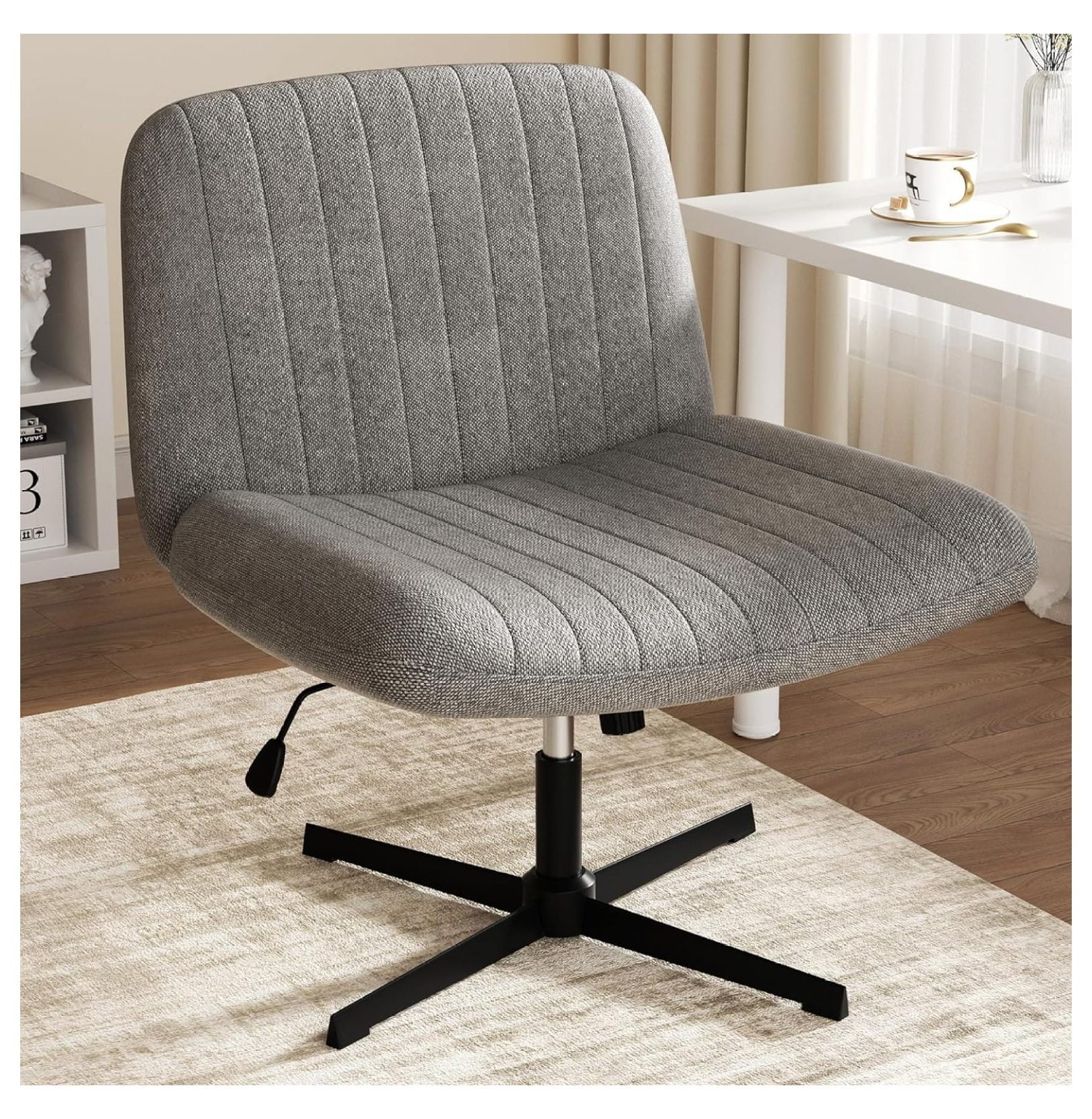 Jiowenm Criss Cross Chair,Armless Cross Legged Office Desk Chair No ...