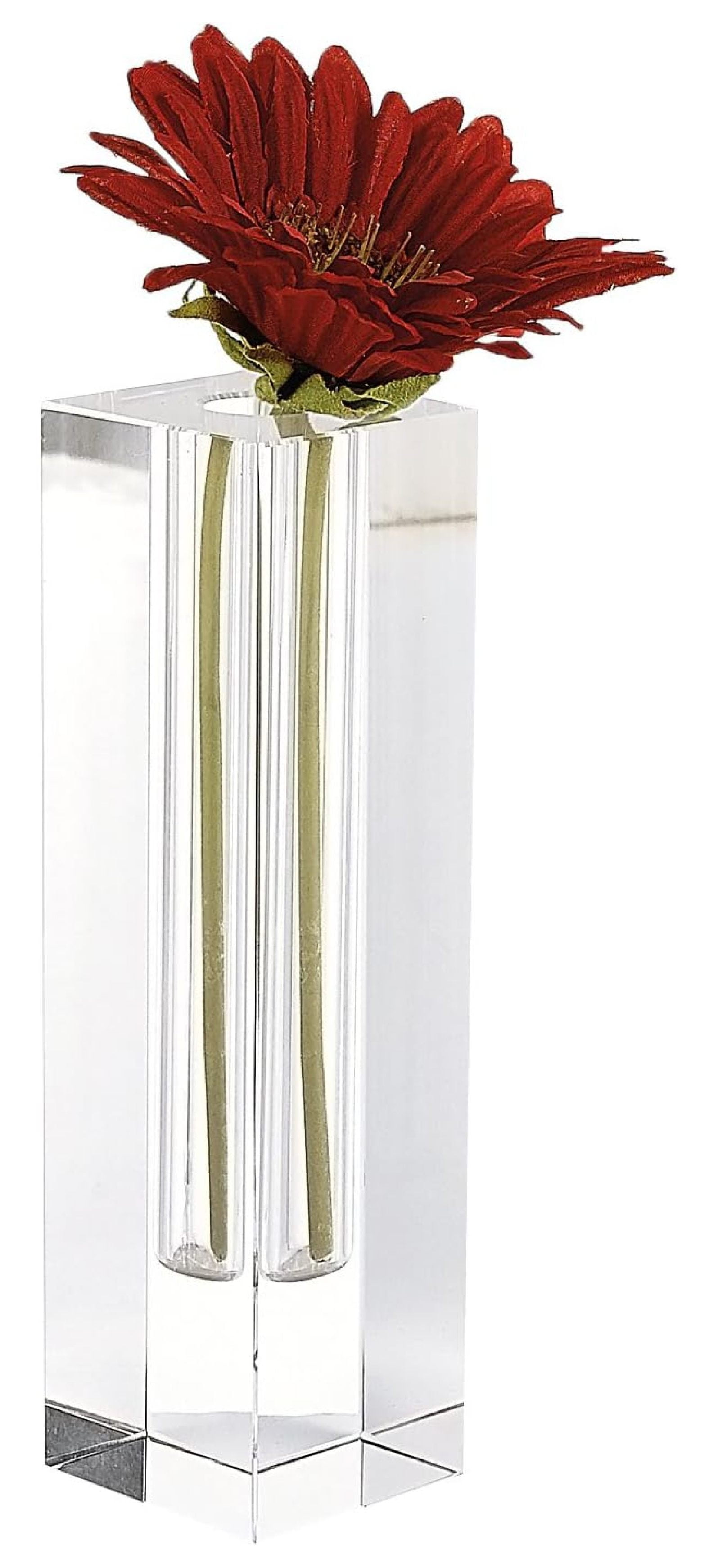 Jiowenm Donovan Crystal Glass Bud Vase - 8.75" Tall Handcrafted Lead ...