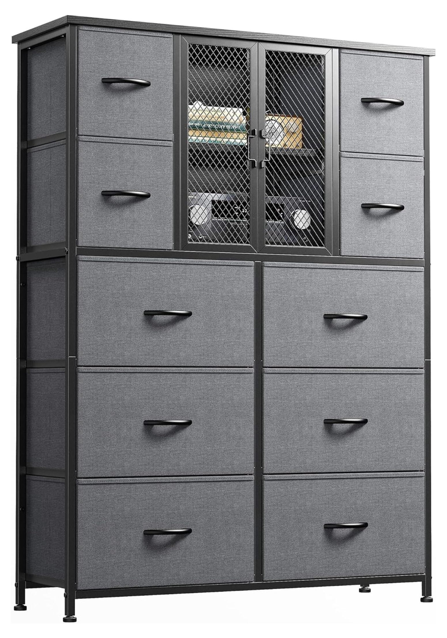 Jiowenm Dresser for Bedroom with Mesh Door Tall Dressers & Chests of ...