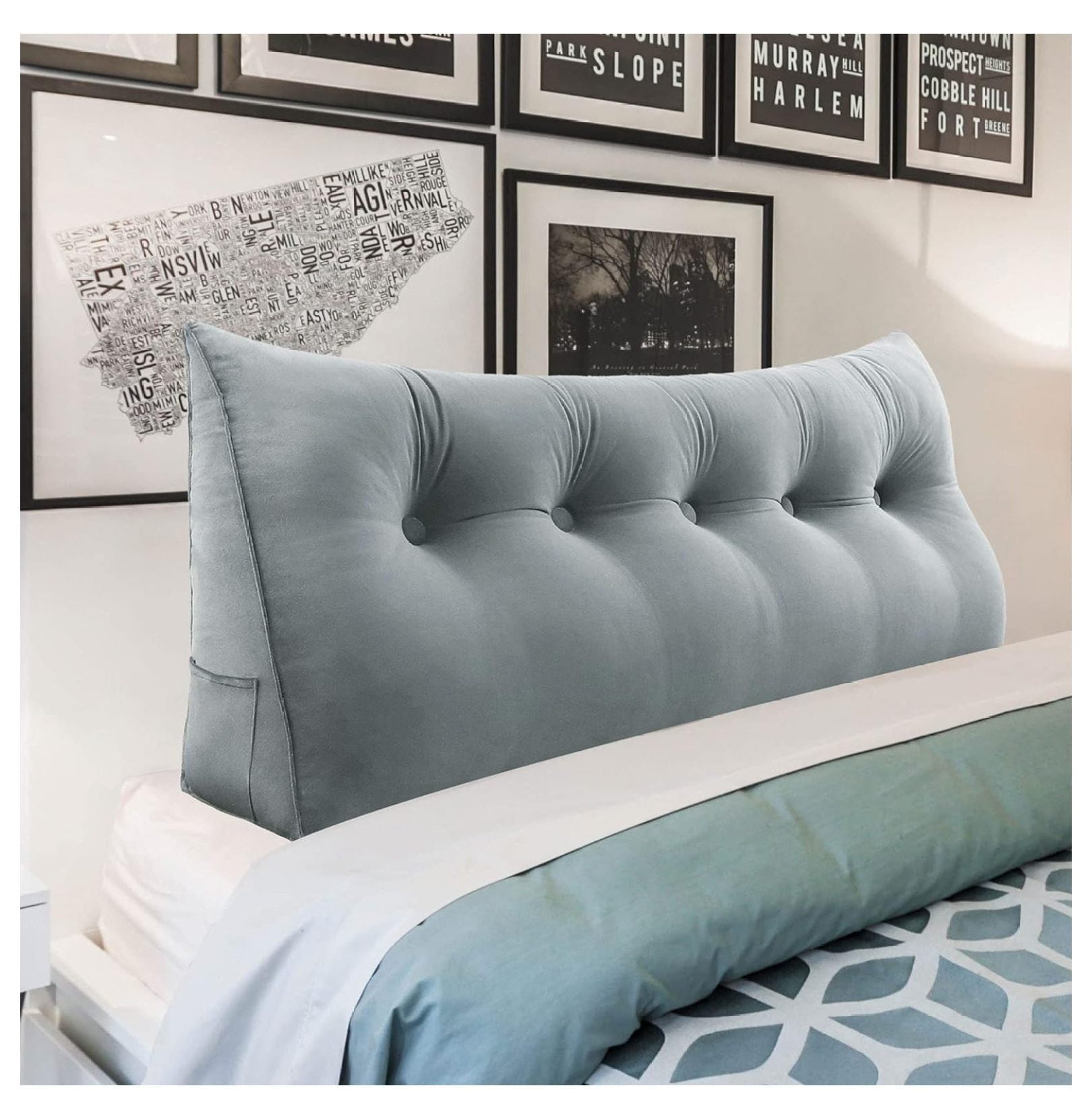 Jiowenm Ergonomics Headboard Pillow for California King Size Bed ...