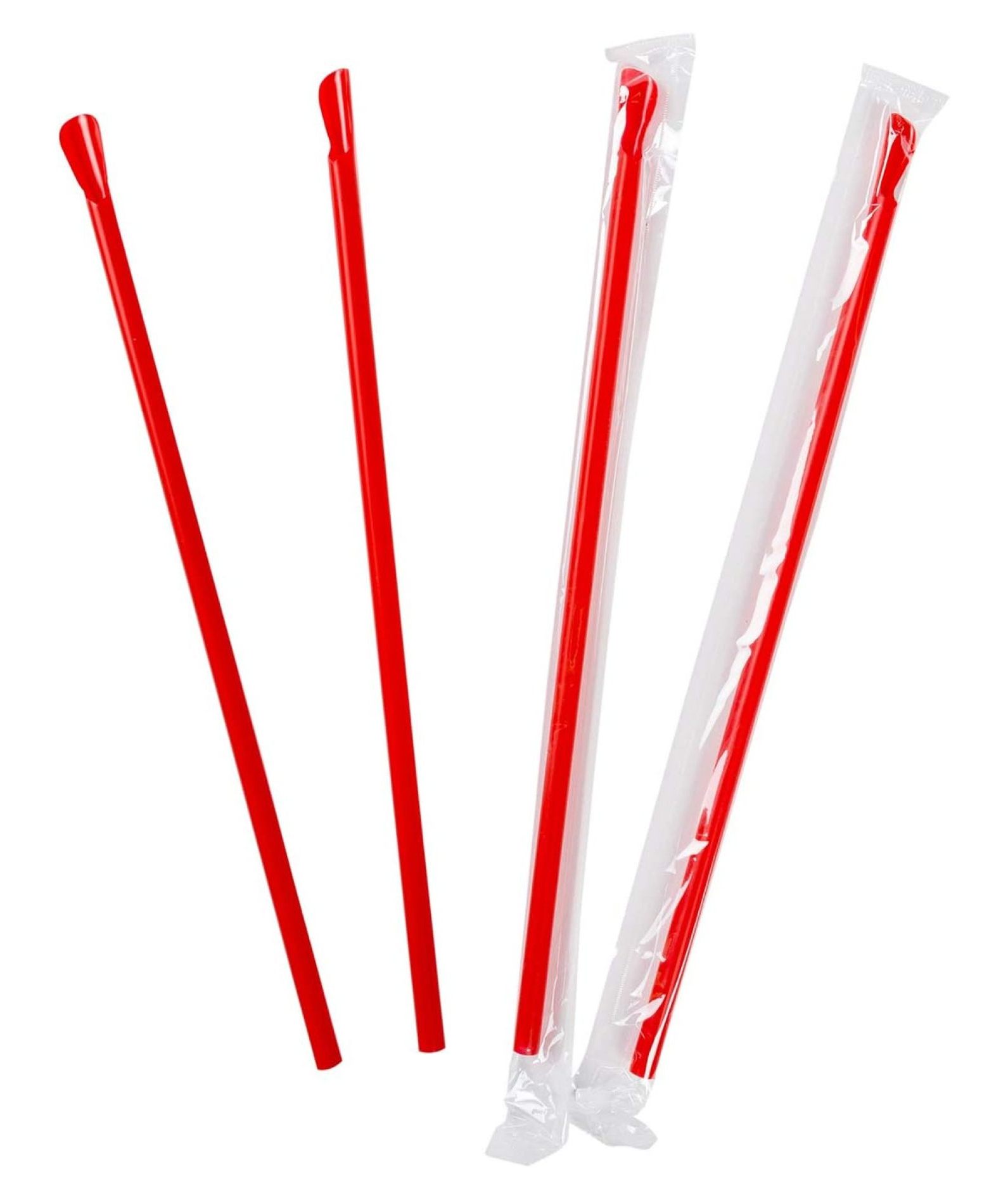 Jiowenm Giant Red Spoon Straw, Wrapped, Case of 3600 - Walmart.com
