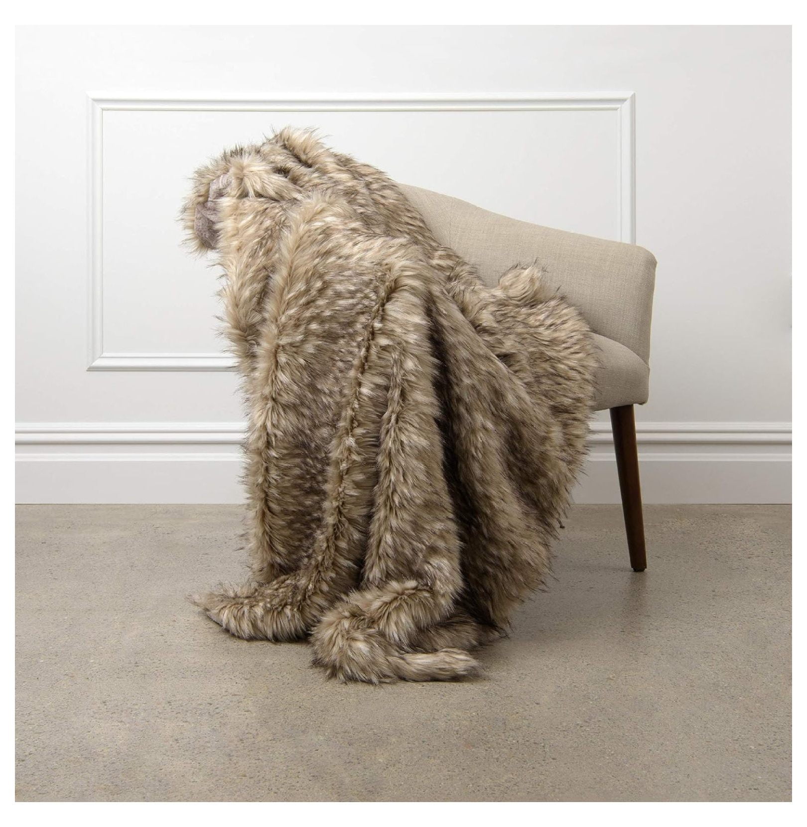 Jiowenm Heavyweight Super Soft Luxury Faux Fur Throw Blanket - 58" W x ...
