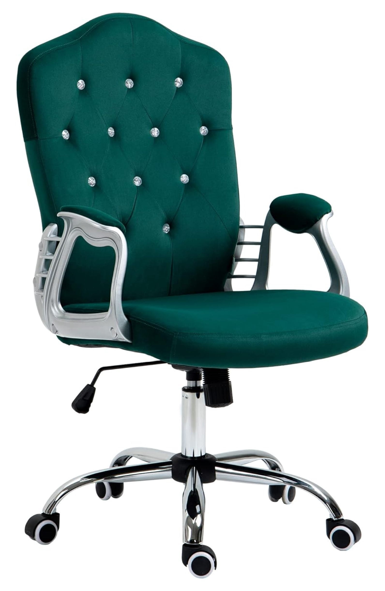 Jiowenm Home Office Chair, Velvet Computer Chair, Button Tufted Desk ...