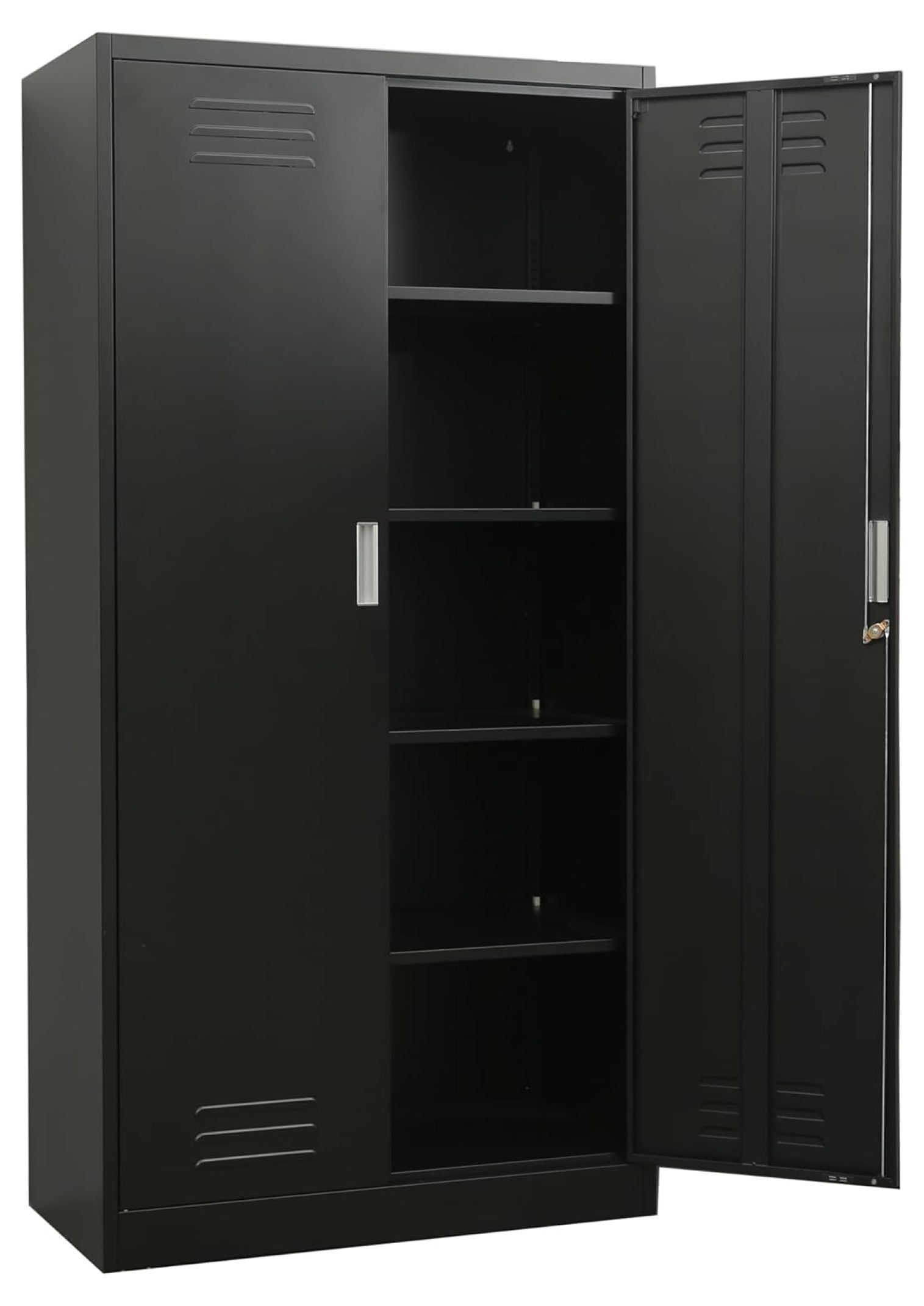 Jiowenm Locking Storage Cabinet with Adjustable Shelves, 72" Metal ...