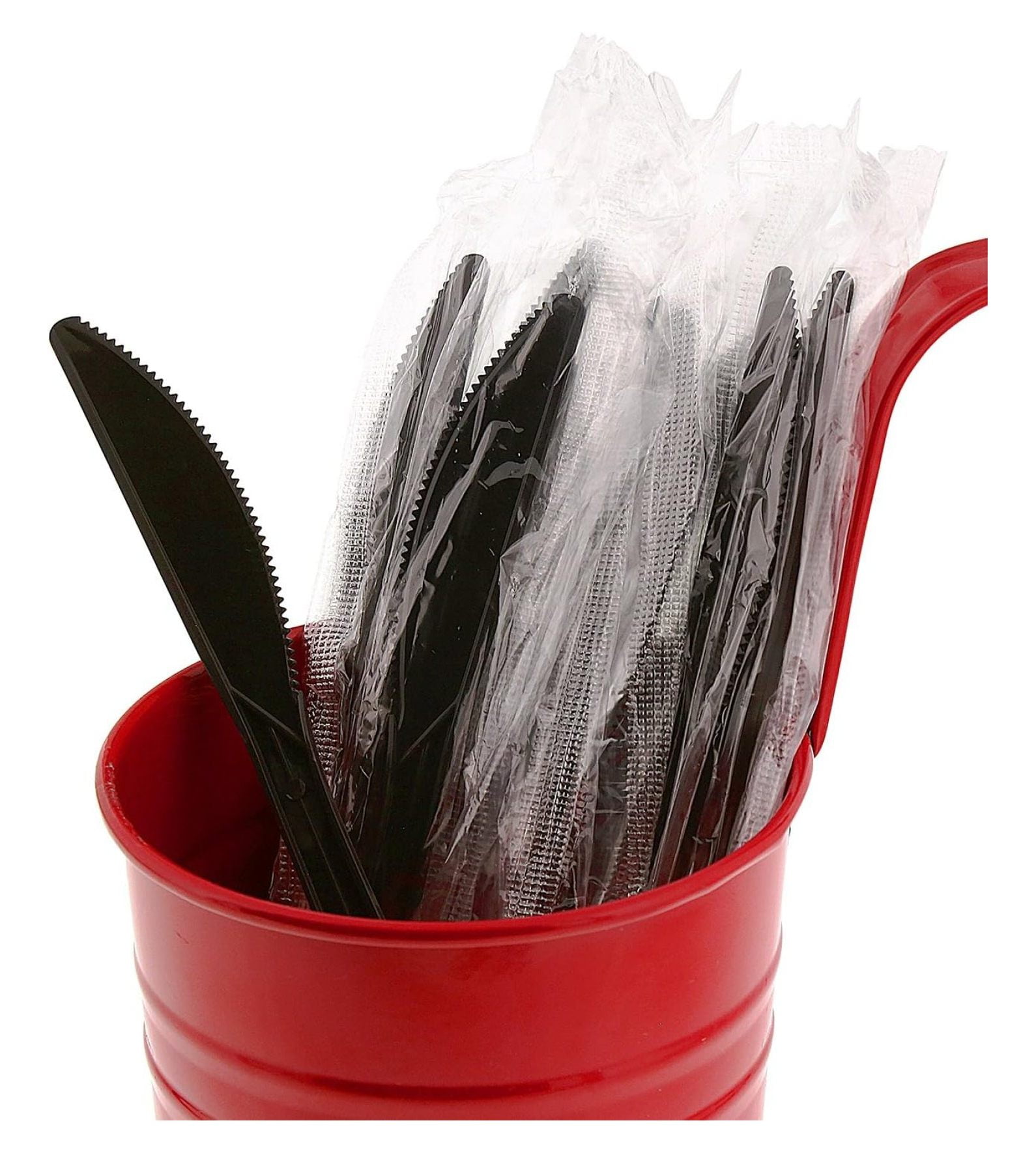 Jiowenm Medium Weight Black Polypropylene Knives, Individually Wrapped ...