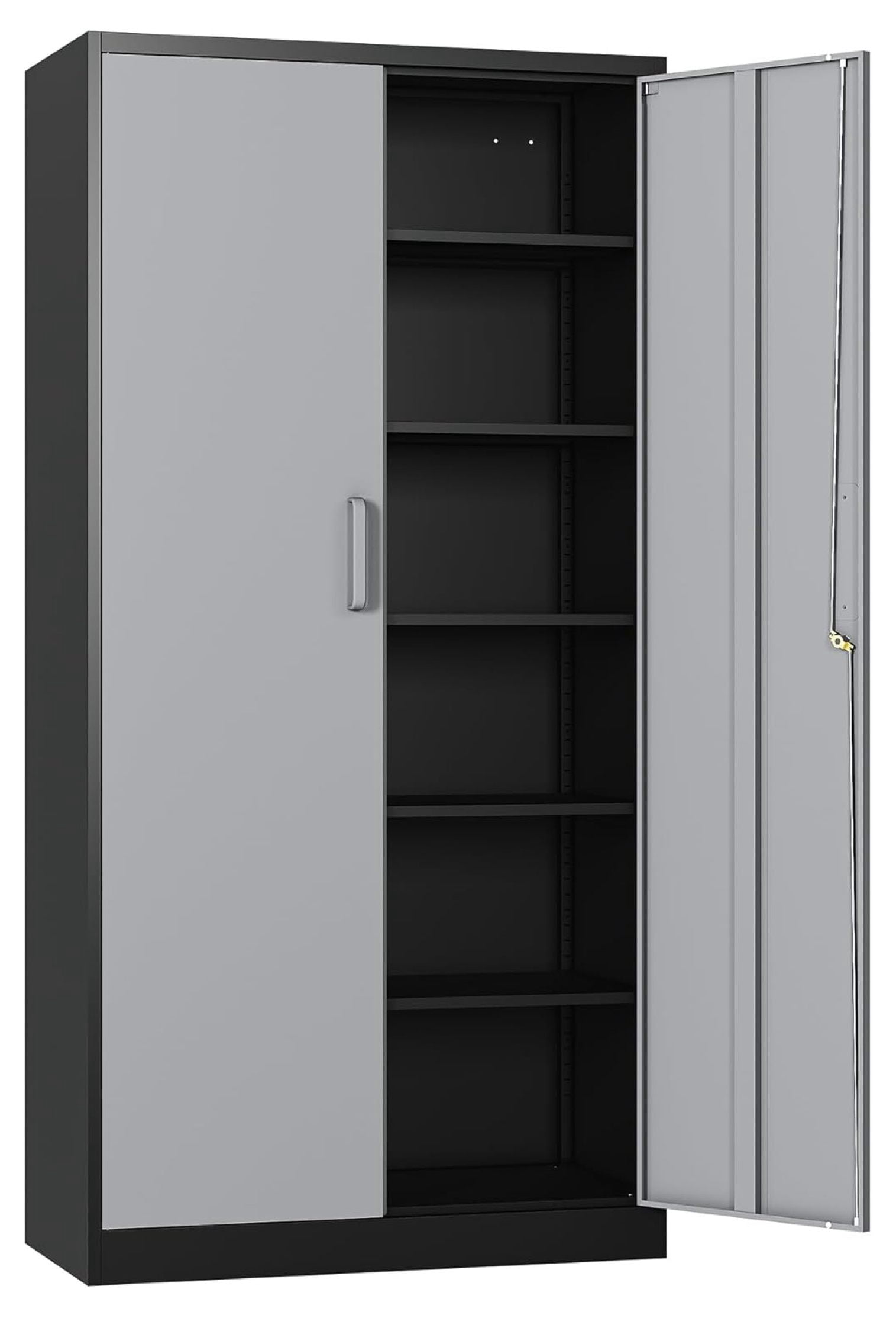 Jiowenm Metal Storage Cabinets Locker with 5 Adjustable Shelf,72" Large ...