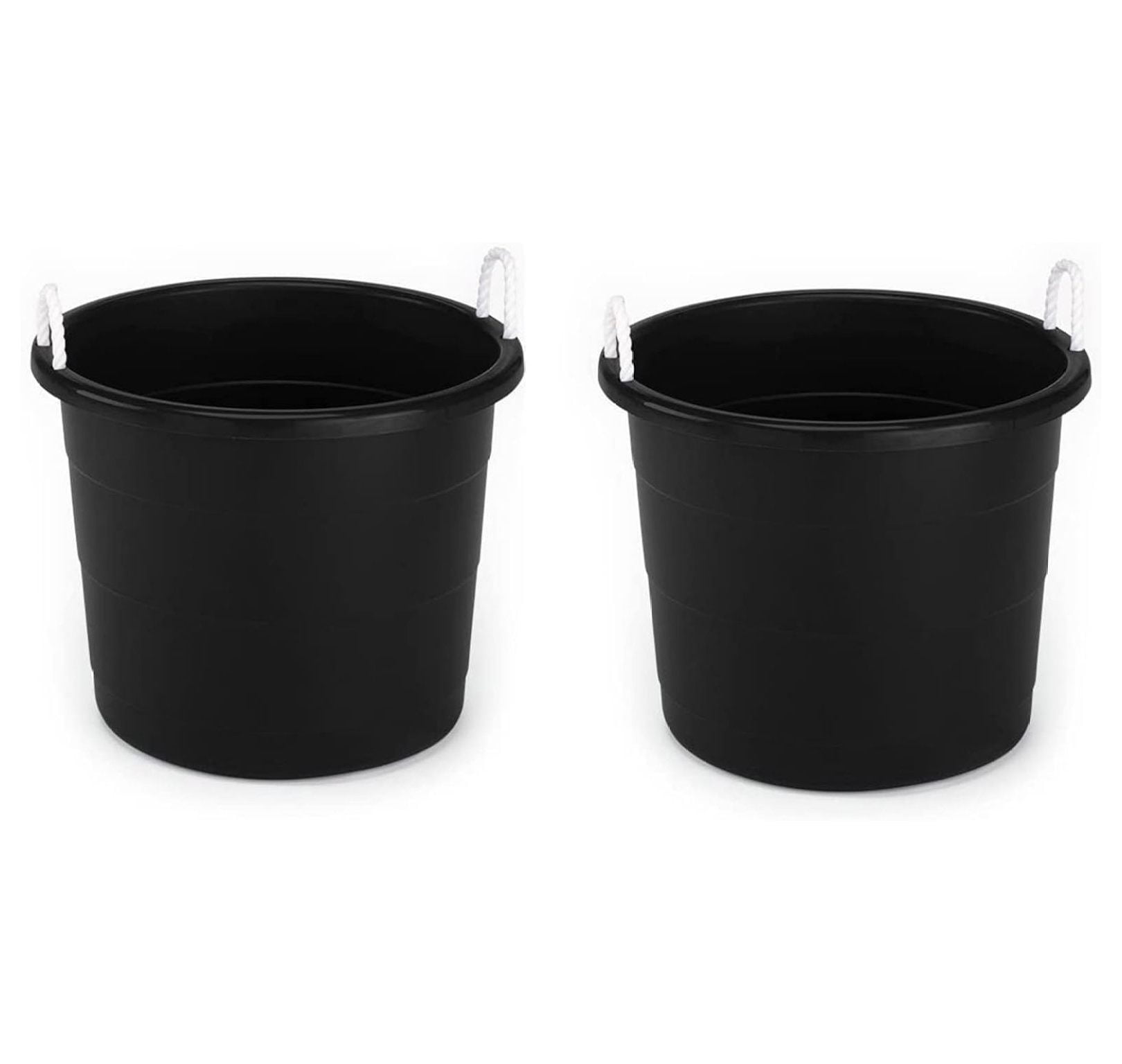 Jiowenm Multi Purpose 17-Gallon Plastic Open Top Storage Round Utility ...