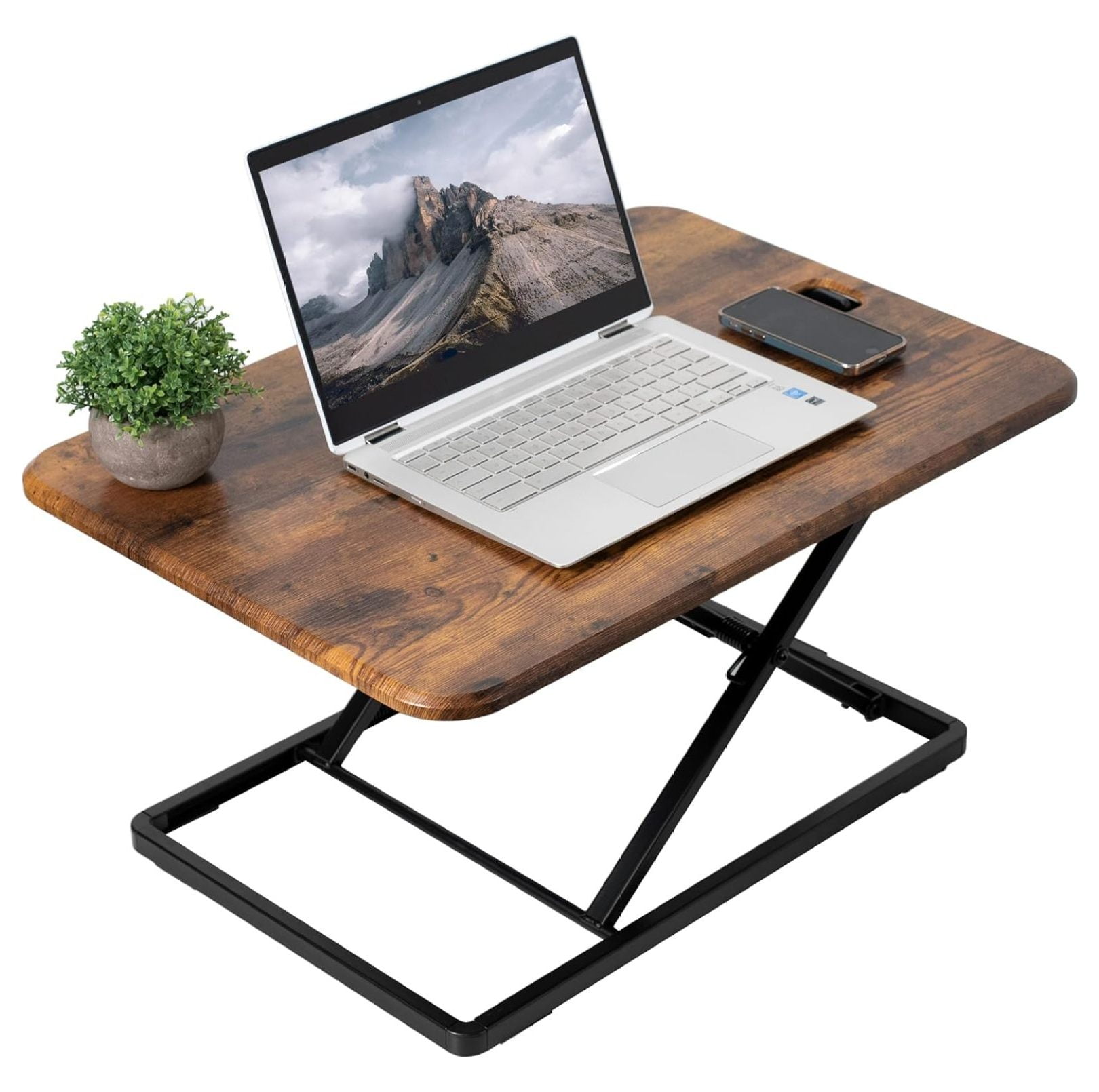 Jiowenm Ultra-Slim Single Top Height Adjustable Standing Desk Riser ...
