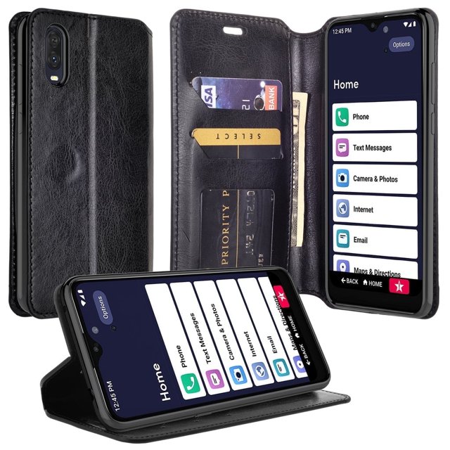 GreatCall Jitterbug Smart 3 / Lively Smart Case, PU Leather Wallet with ...