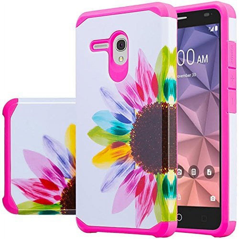 Jitterbug Smart (5.5inch) Case Hybrid Dual Layer Armor Defender ...