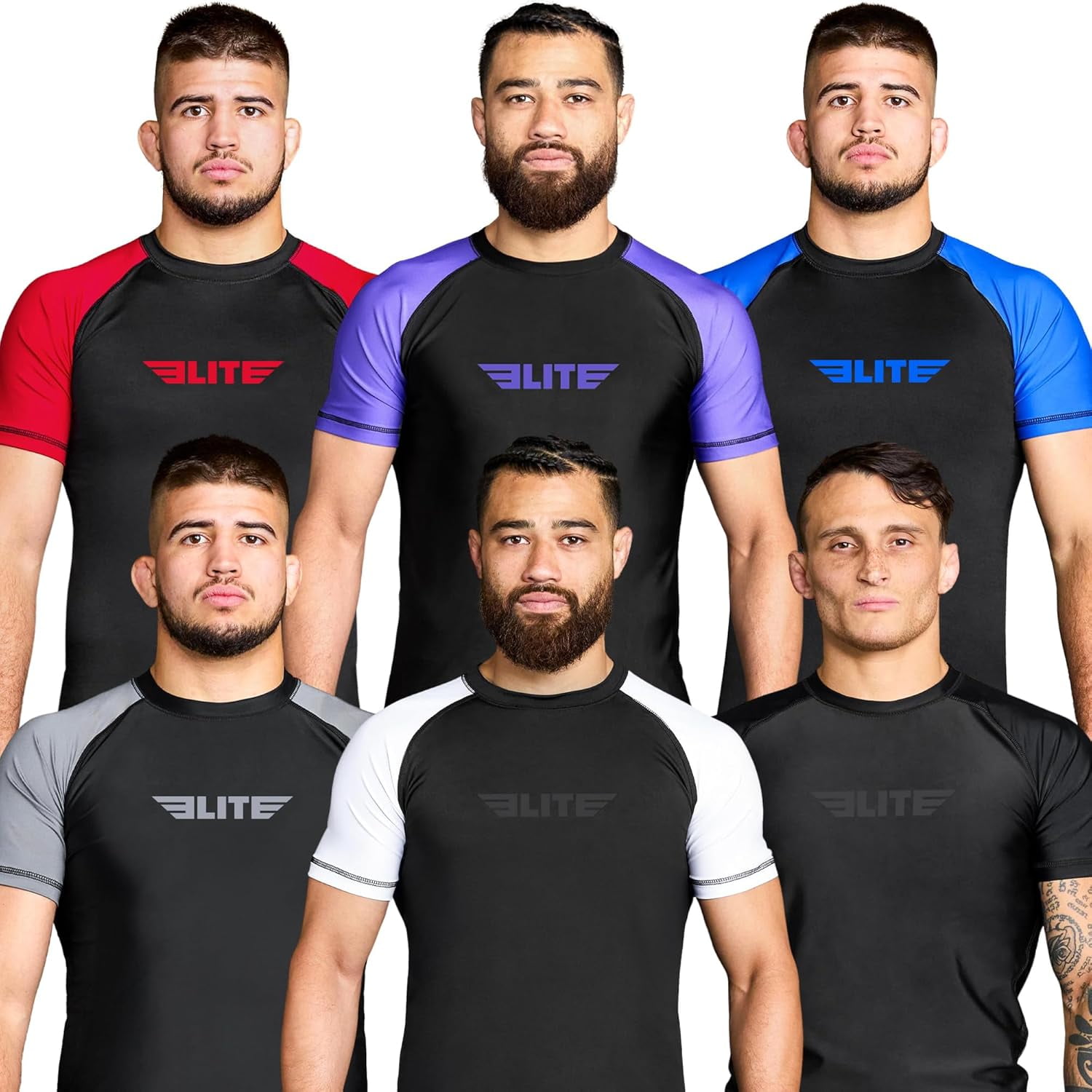Jiu Jitsu BJJ Rash Guards, Men’s BJJ, No GI, MMA Ranked Short Sleeve ...