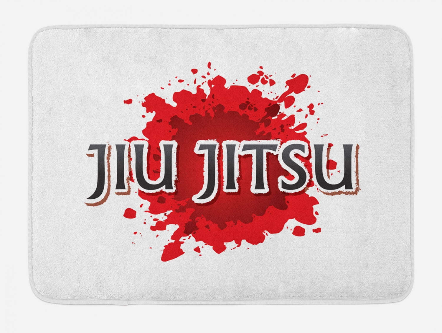 Jiu Jitsu Bath Mat, Japanese Martial Arts Typography on Color Splash ...