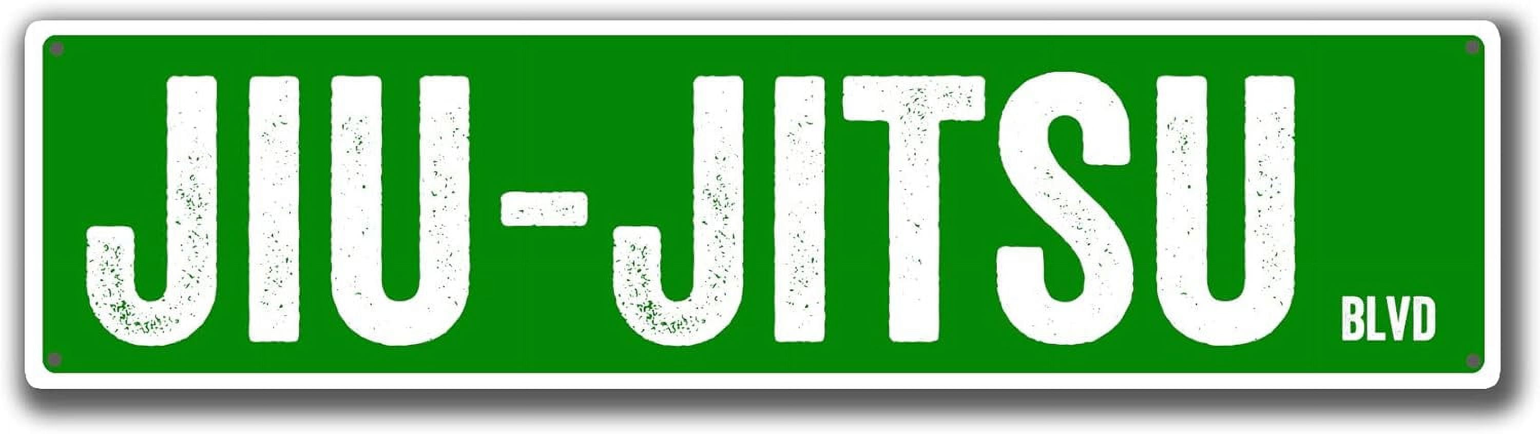 Jiu-Jitsu Blvd Metal Tin Sign Road Garage Living Room Bathroom Garden ...
