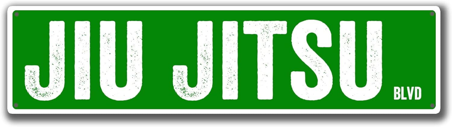 Jiu Jitsu Blvd Metal Tin Sign Road Garage Living Room Bathroom Garden ...