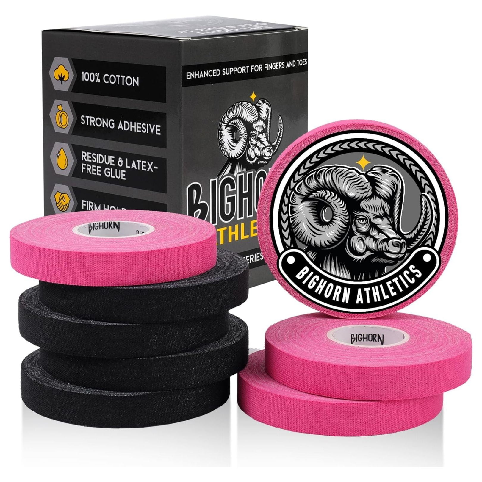 Jiu Jitsu Finger Tape, 0.5-Inch x 45-feet, 8-Rolls | Residue-Free, Zinc ...