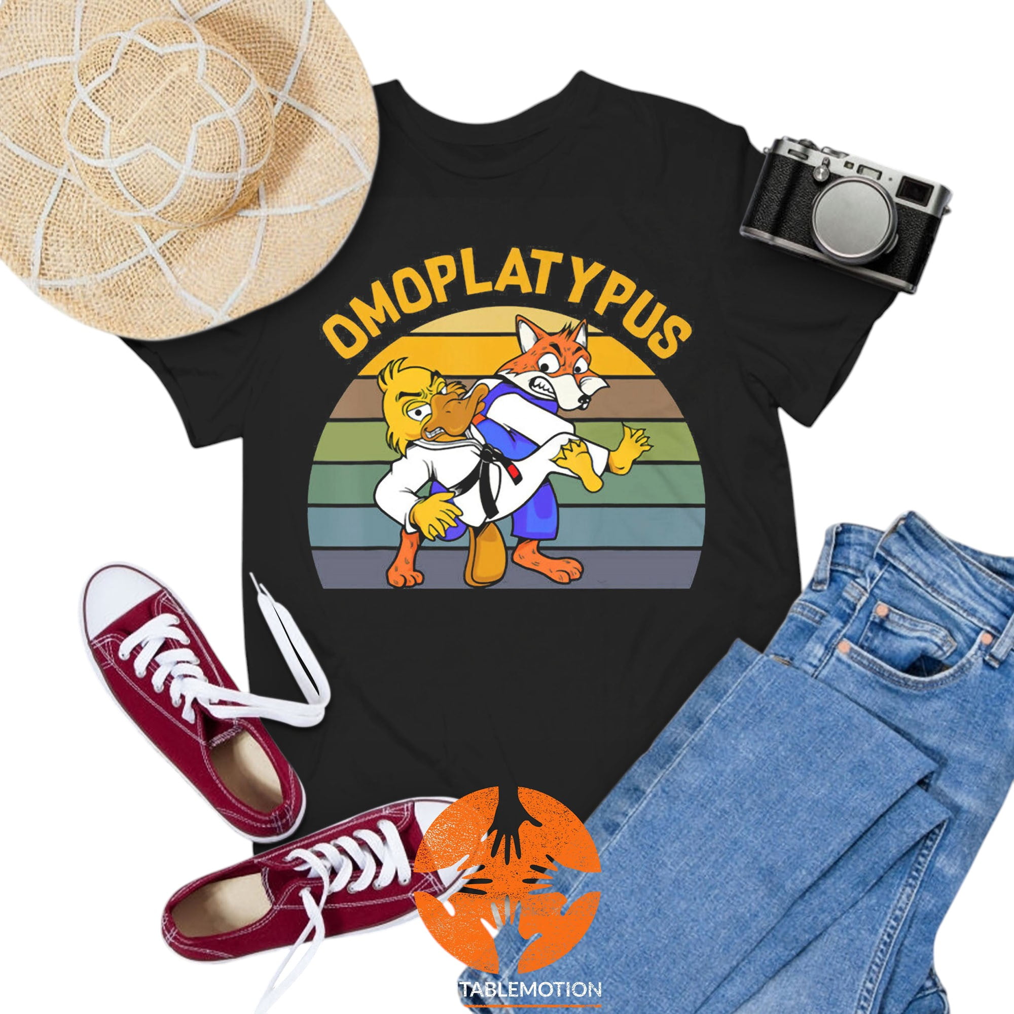 Jiu Jitsu Omoplata Bjj Omoplatypus Vintage Unisex Classic 2D T-Shirt ...