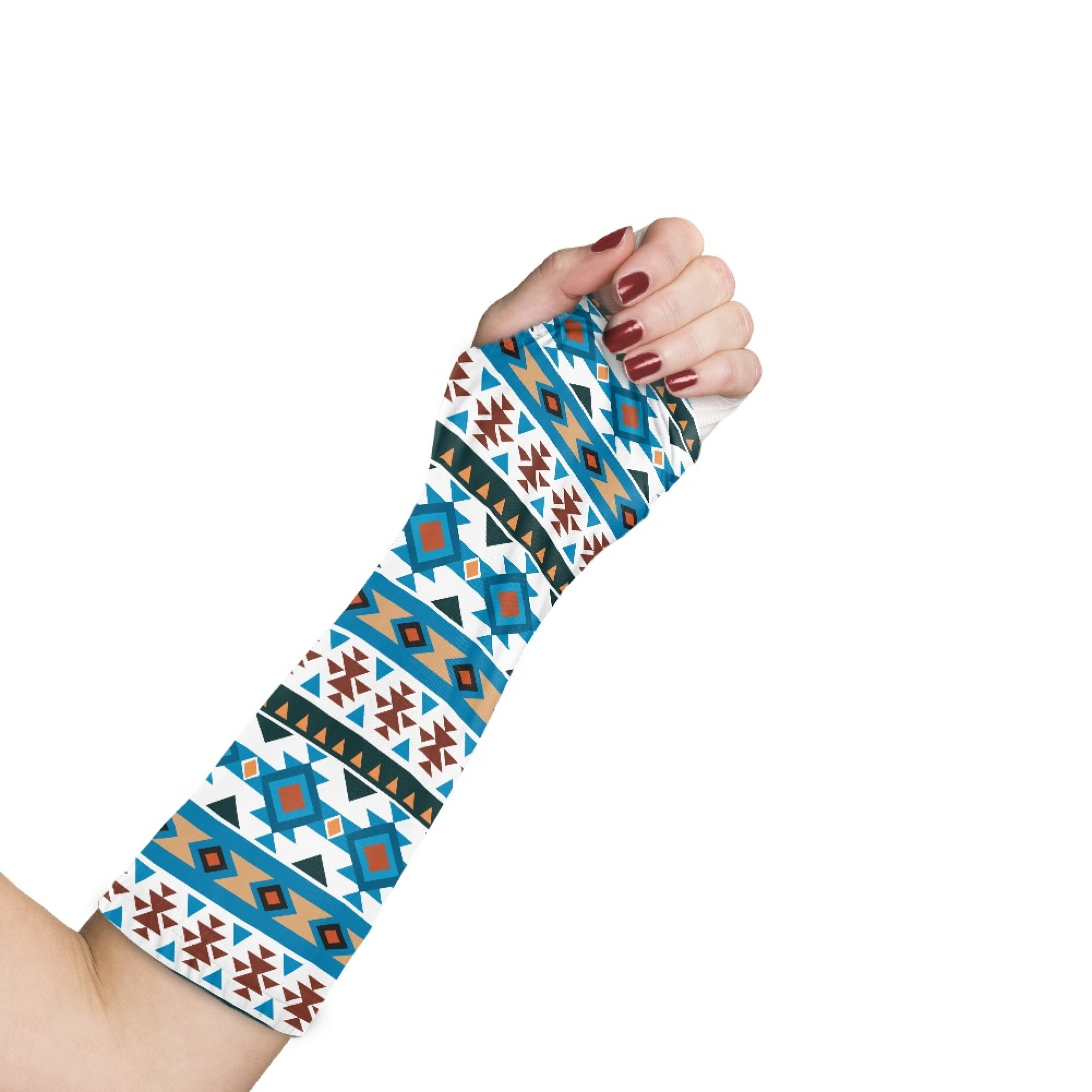 Jiueut Aztec Tribal Arm Cast Cover Arm Cast Sleeve with Thumb Cover ...