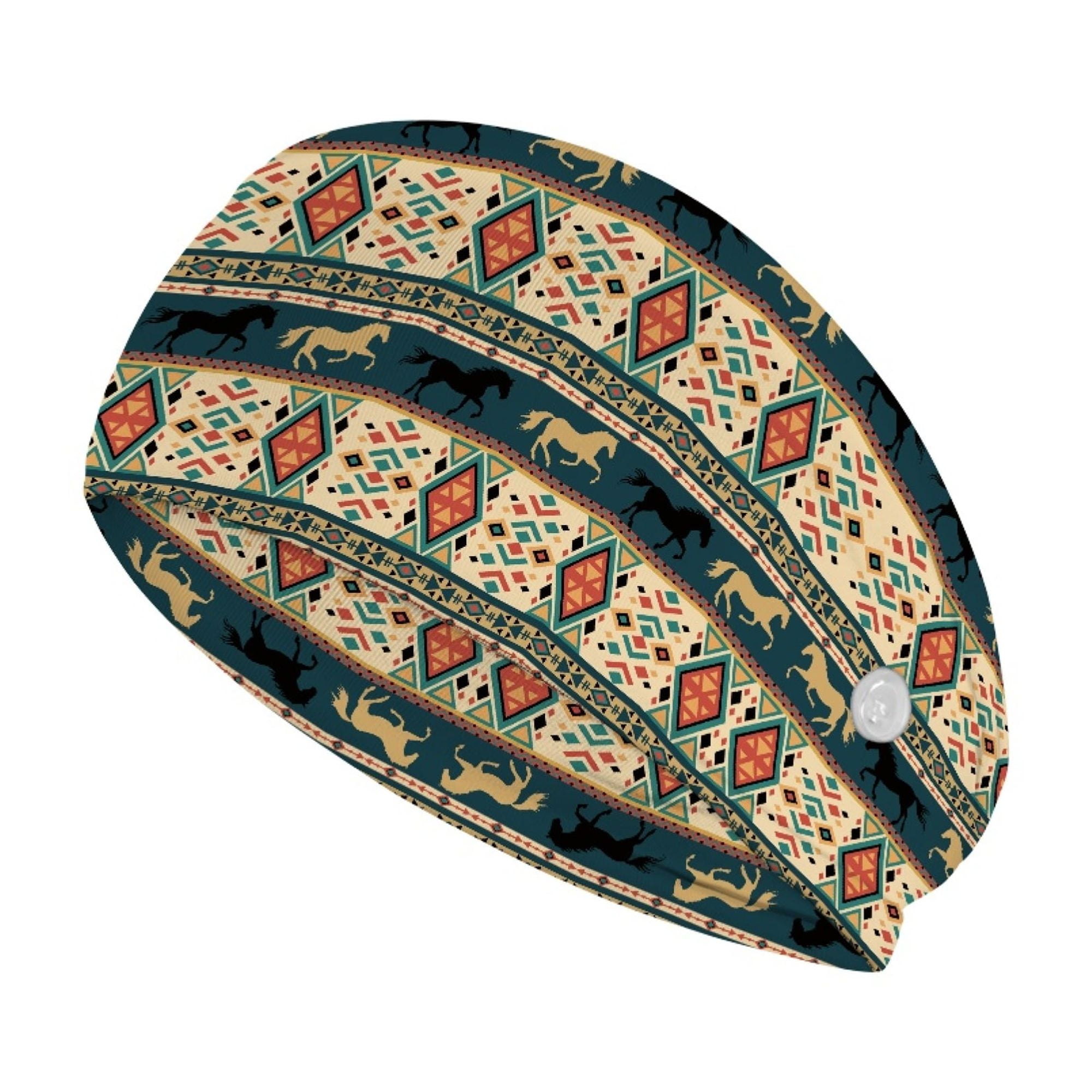 Jiueut Aztec Tribal Nurse Button Headband Nurse Headbands with Buttons ...