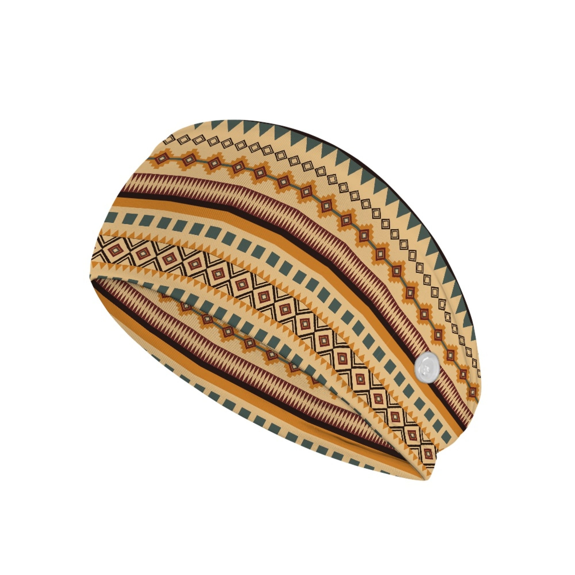 Jiueut Aztec Tribal Nurse Button Headband Nursing Headbands with ...