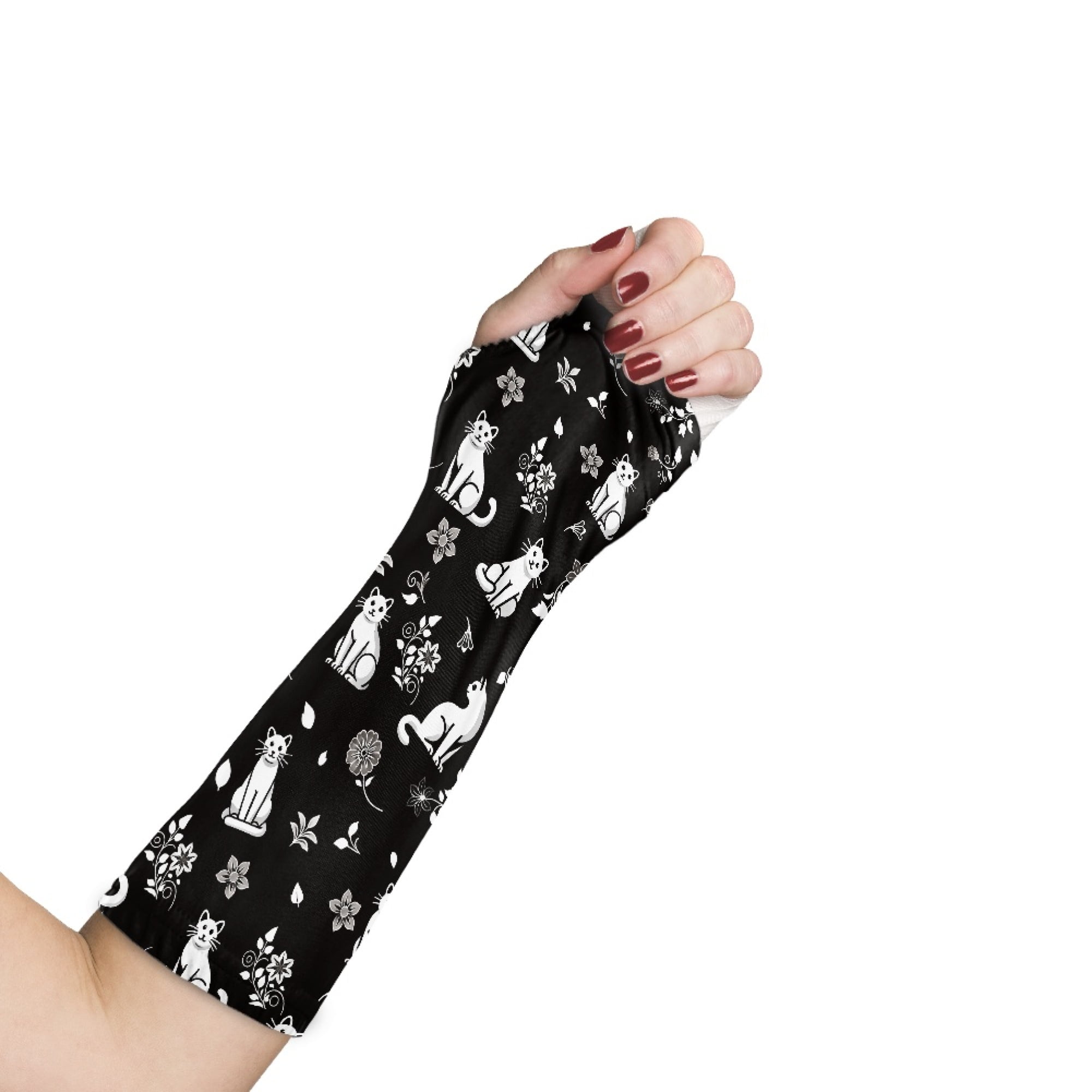 Jiueut Black Cat Arm Cast Cover Wrist Cast Cover for Shower Decorative ...
