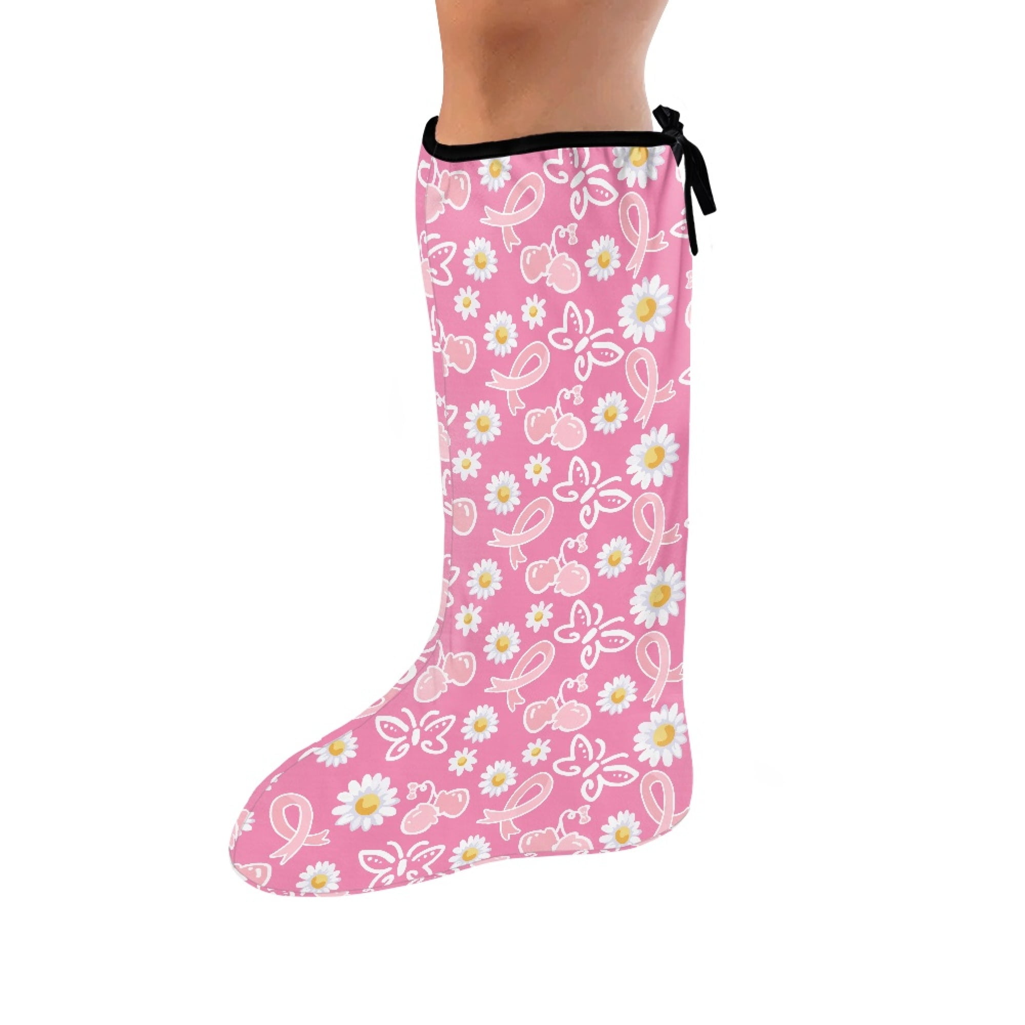 Jiueut Breast Cancer Leg Cast Covers Cast Sock Cover for Foot Women ...
