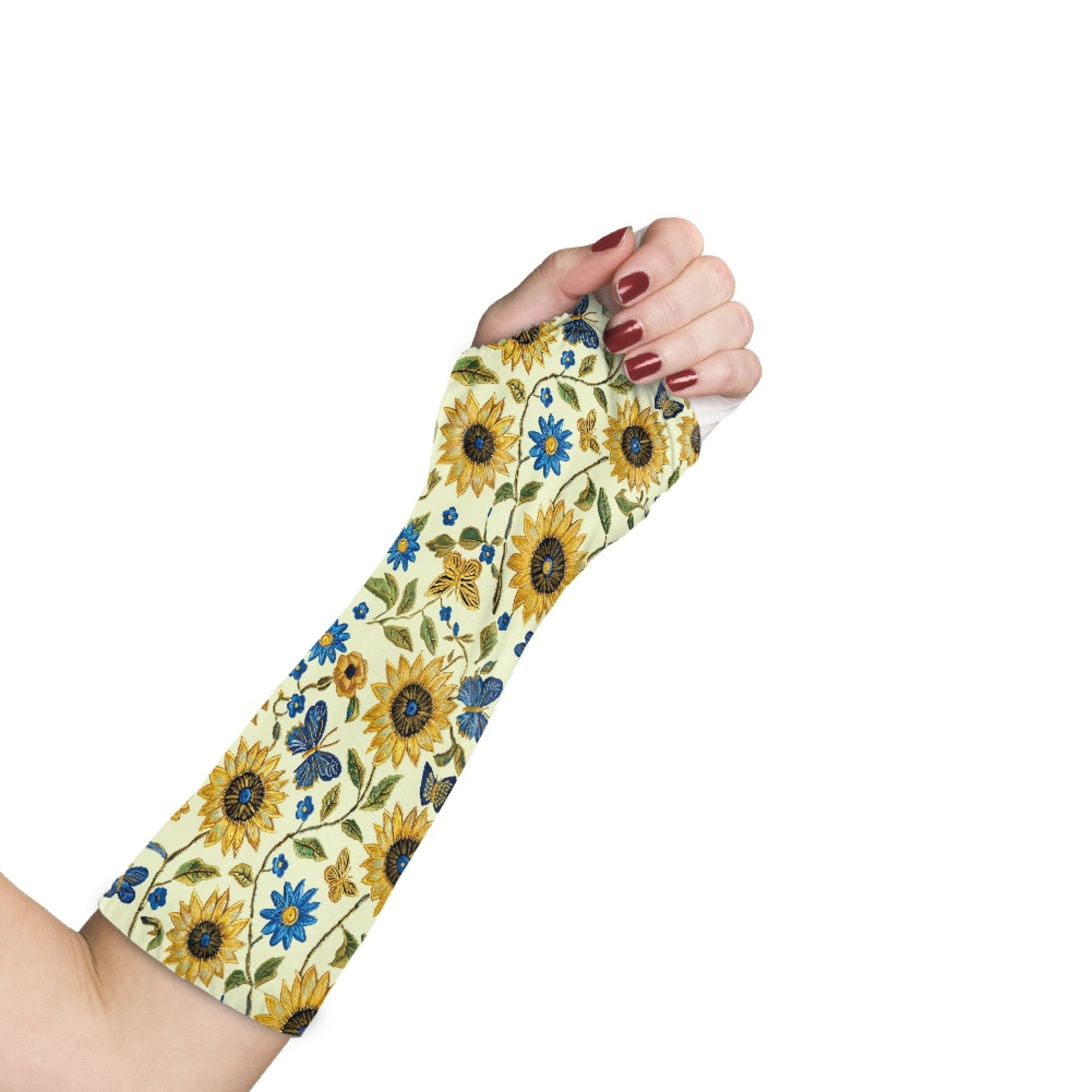 Jiueut Butterfly Sunflower Arm Cast Cover Arm Cast Covers for Shower ...