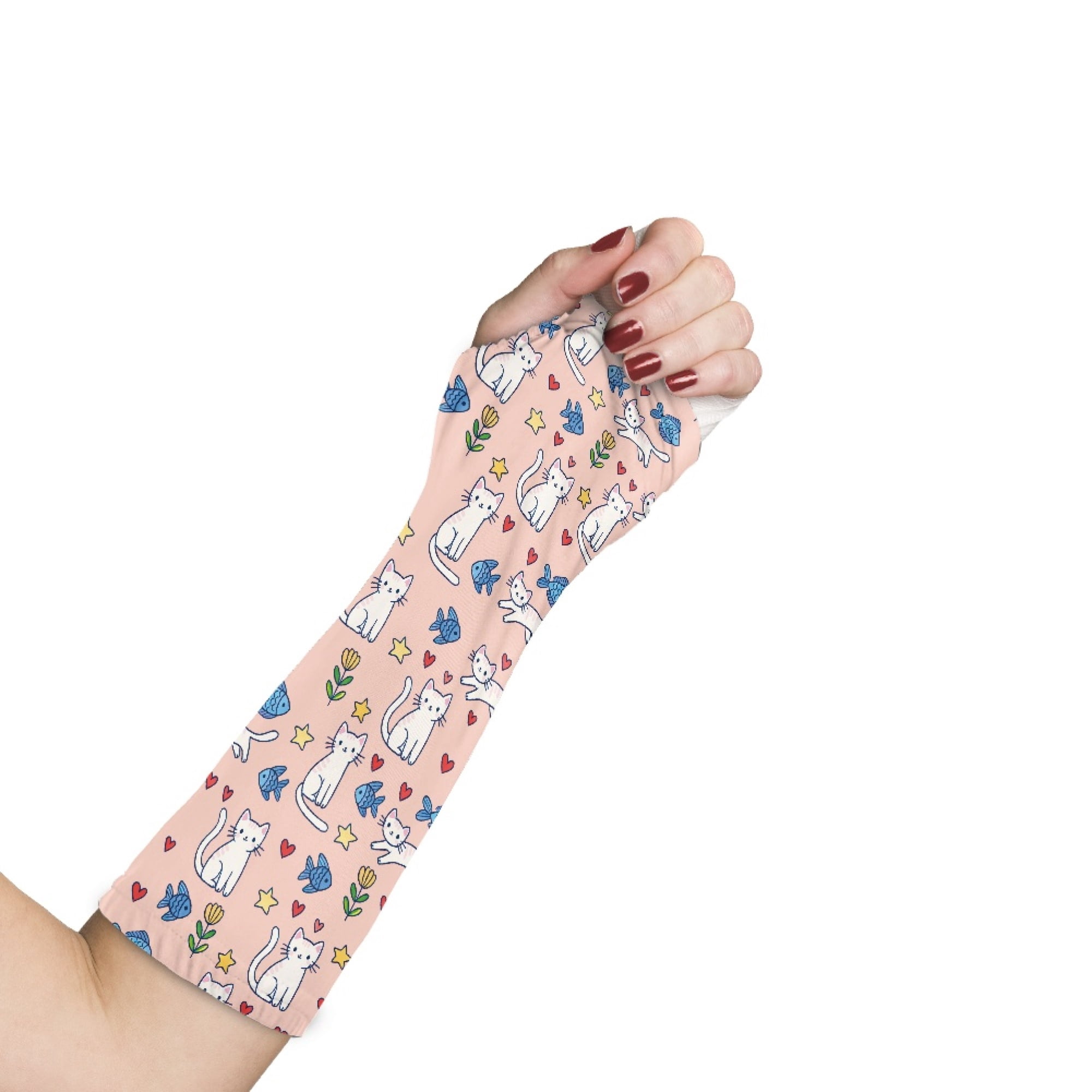 Jiueut Cartoon Cat Arm Cast Cover Arm Cast Protector for Shower Kids ...
