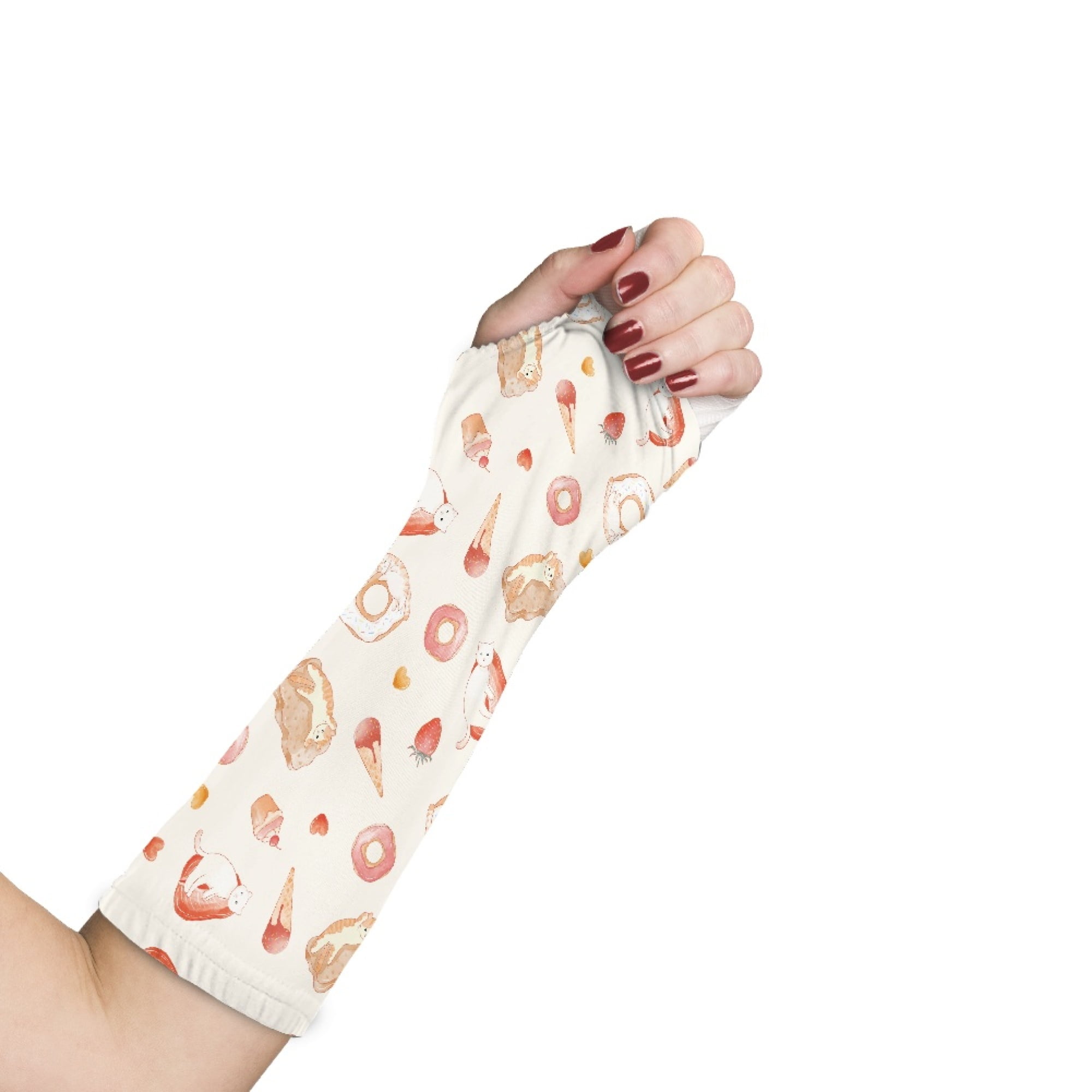 Jiueut Cartoon Cat Arm Cast Cover Arm Cast Sleeve with Thumb Cover Arm ...