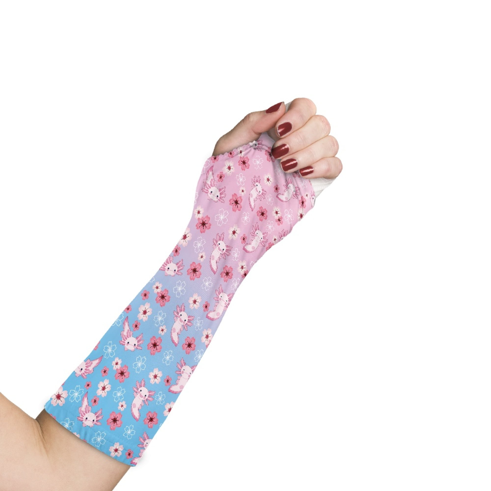 Jiueut Cherry Axolotl Arm Cast Cover Decorative Arm Plaster Cover with ...