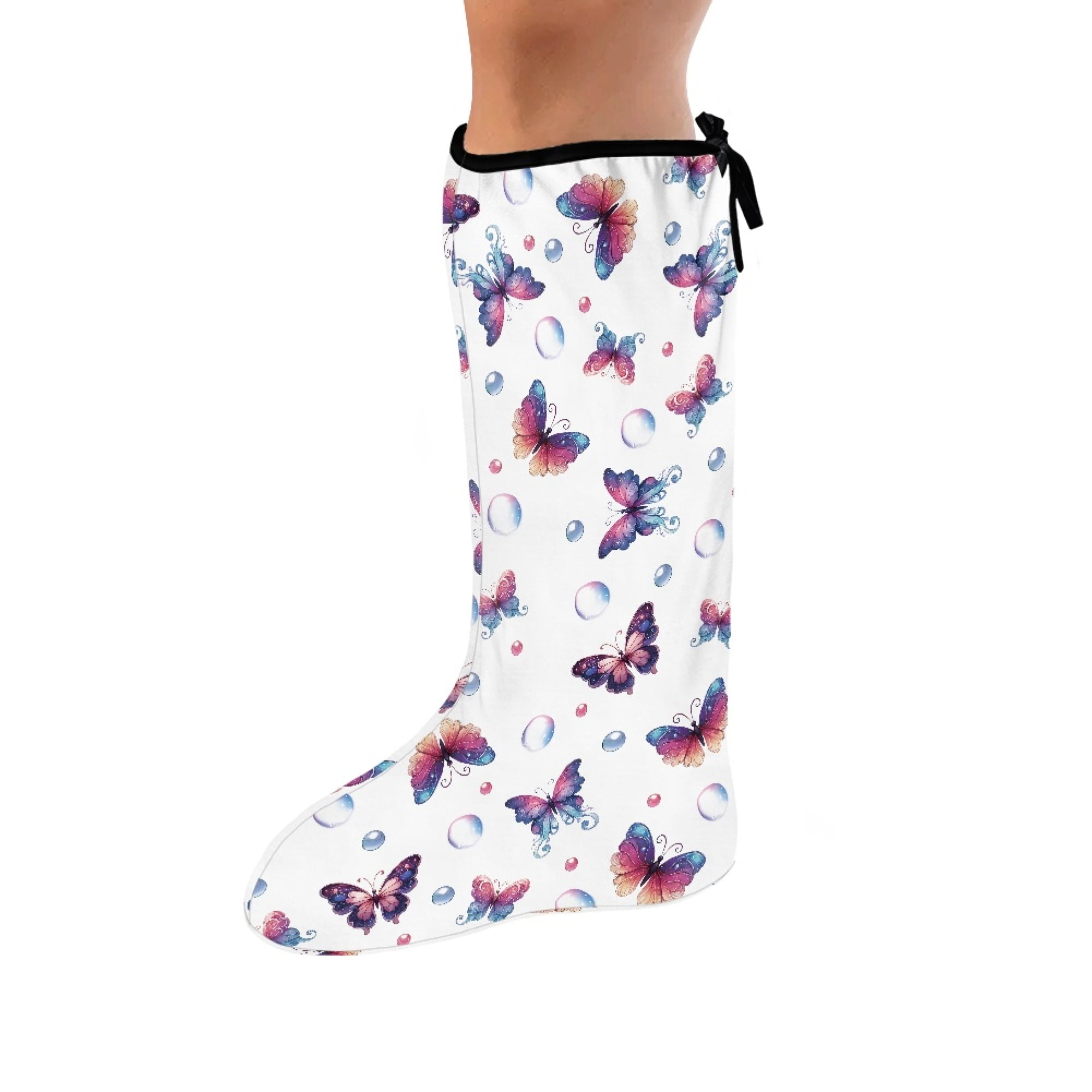 Jiueut Colorful Butterfly Cast Covers Leg Foot Cast Covers for Shower ...