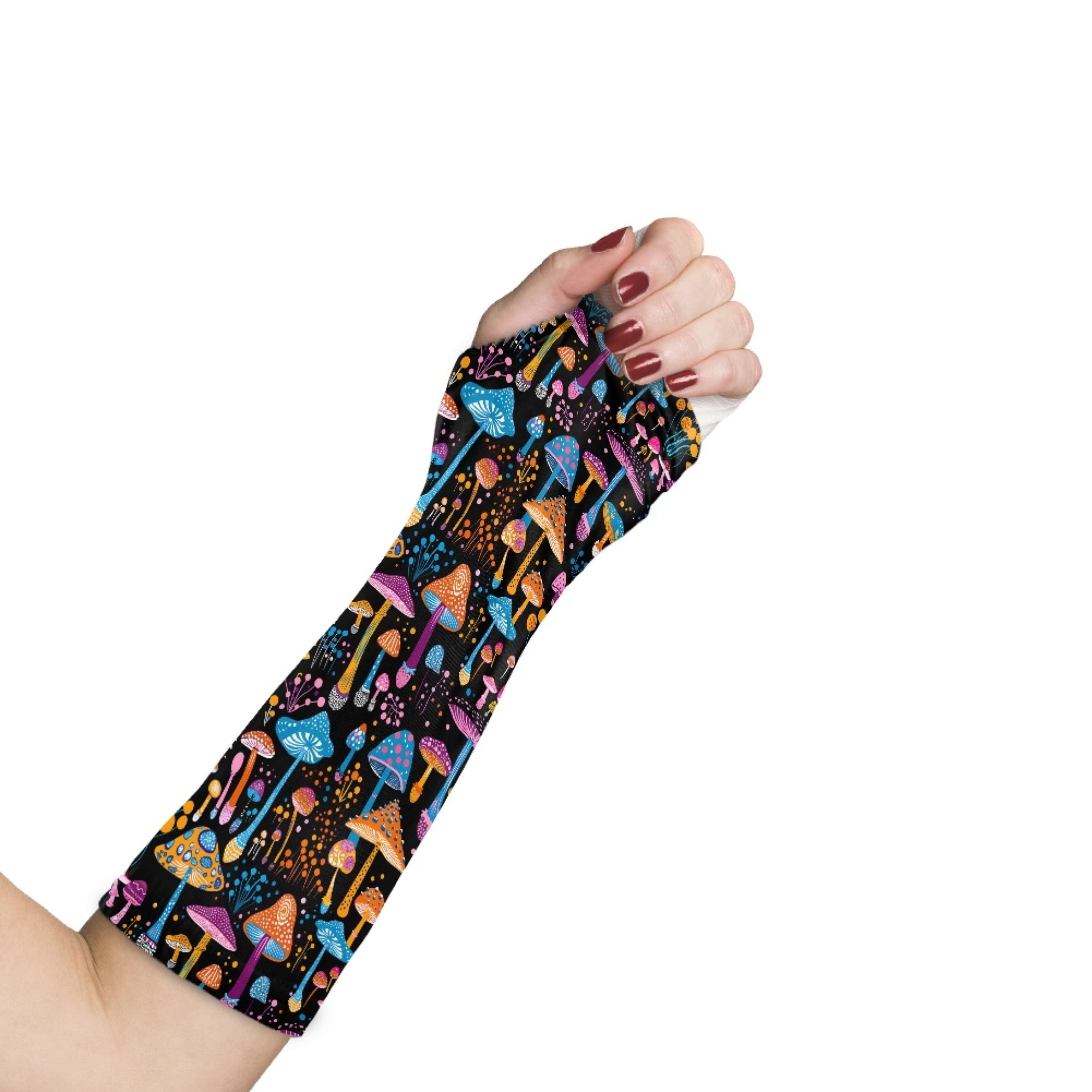 Jiueut Colorful Mushroom Arm Cast Cover Arm Cast Sleeve with Thumb ...