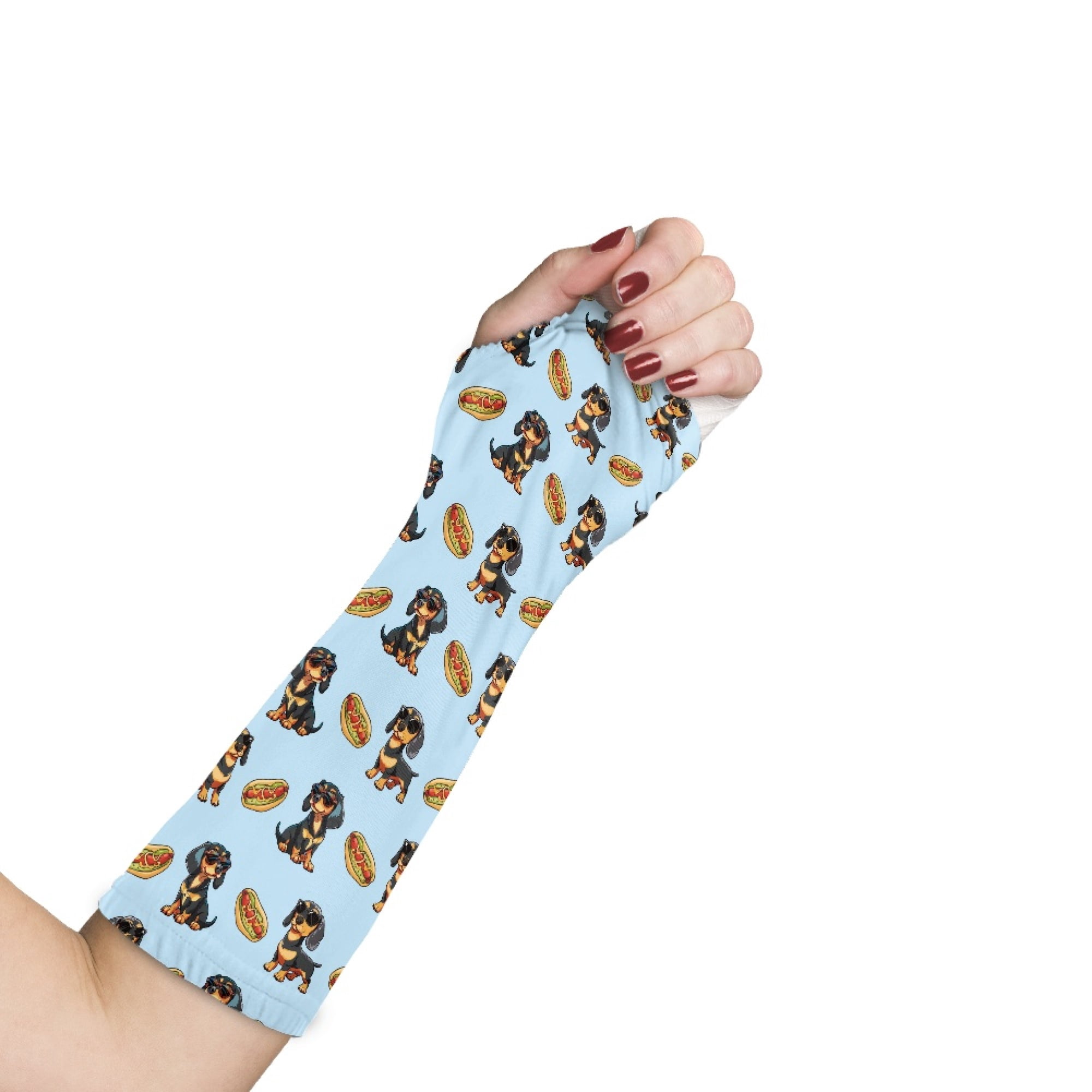 Jiueut Dachshund Arm Cast Cover Hot Dog Decorative Arm Plaster Cover ...