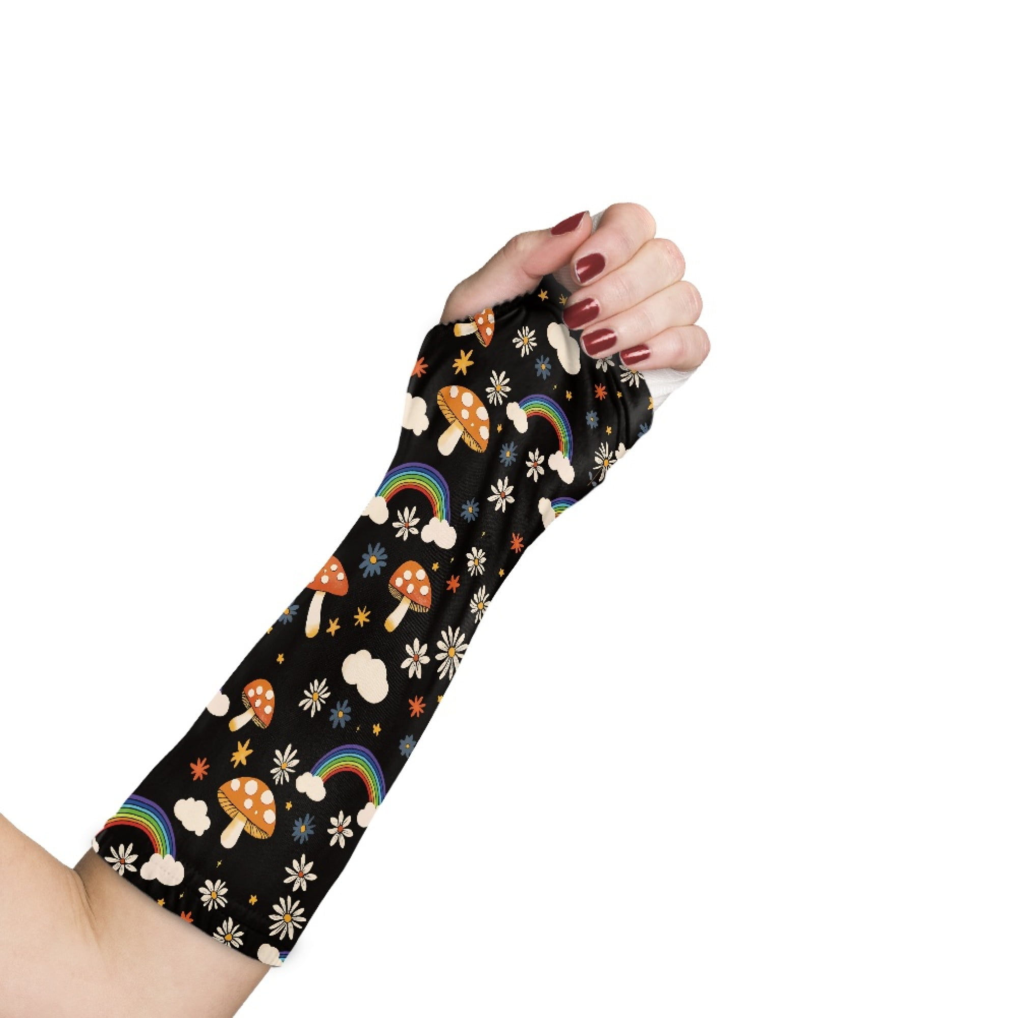 Jiueut Flower Mushroom Arm Cast Cover Arm Cast Sleeve with Thumb Cover ...