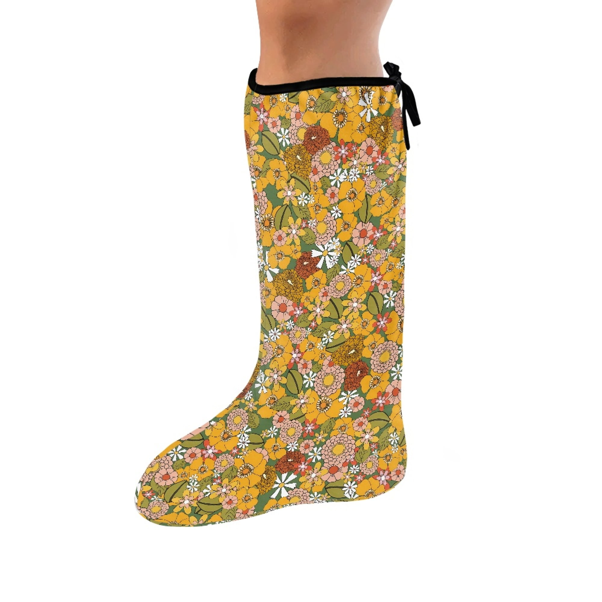 Jiueut Hippie Flower Leg Cast Covers Cast Protector for Shower Leg ...