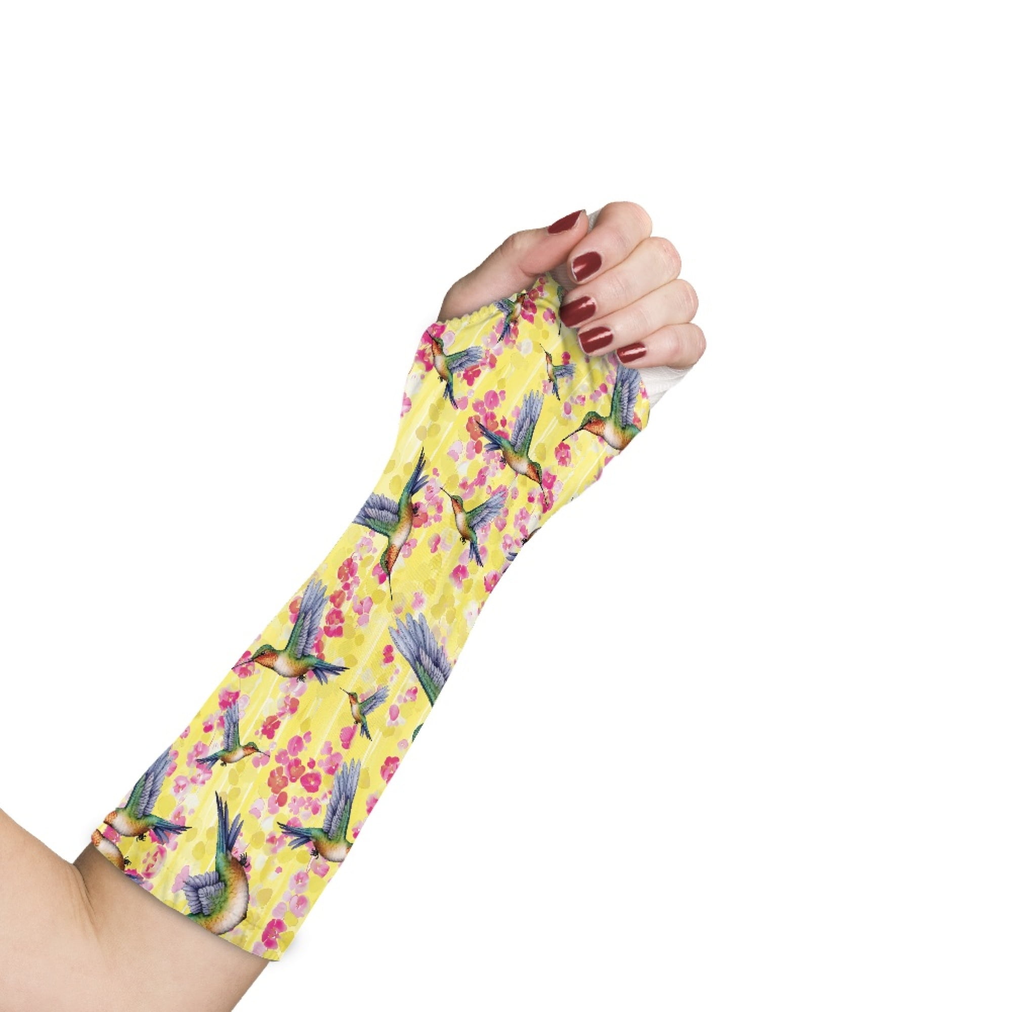 Jiueut Hummingbird Arm Cast Cover Flower Arm Cast Covers for Shower ...