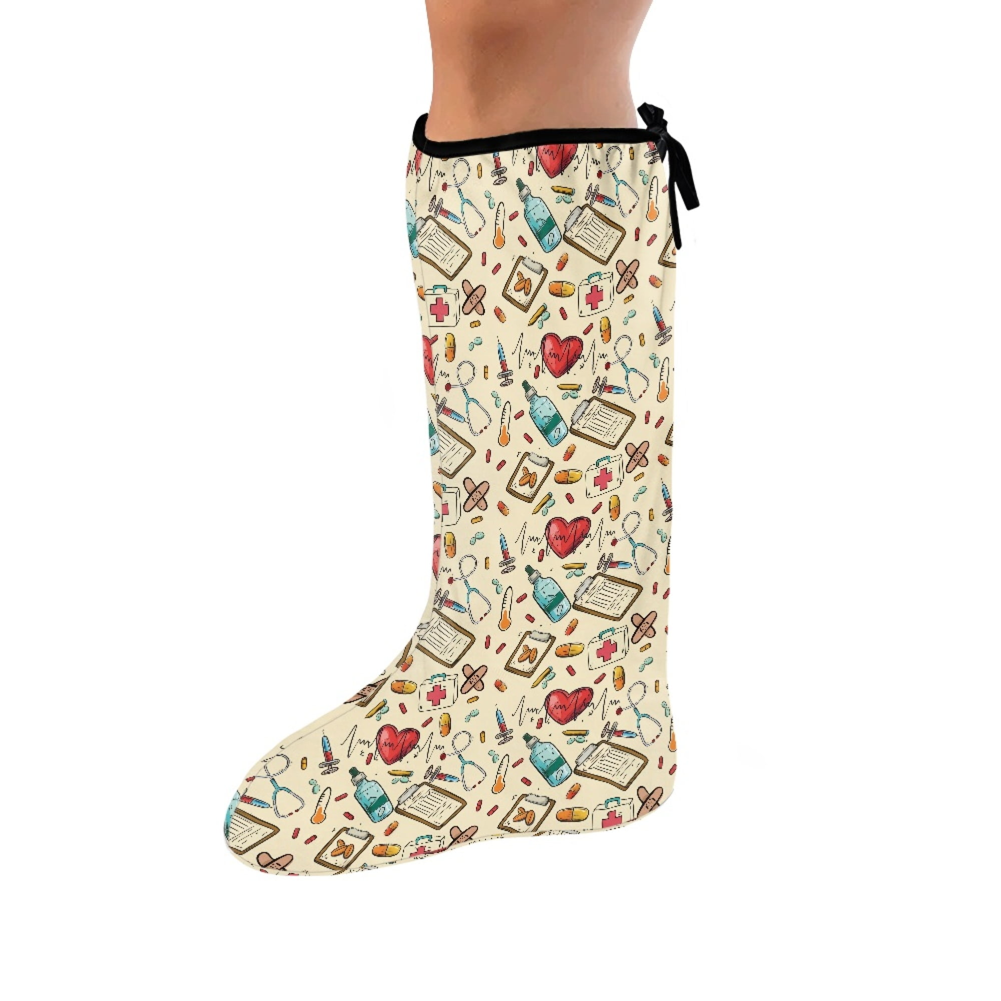 Jiueut Medical Print Leg Cast Covers Foot Cast Covers for Shower Adult ...