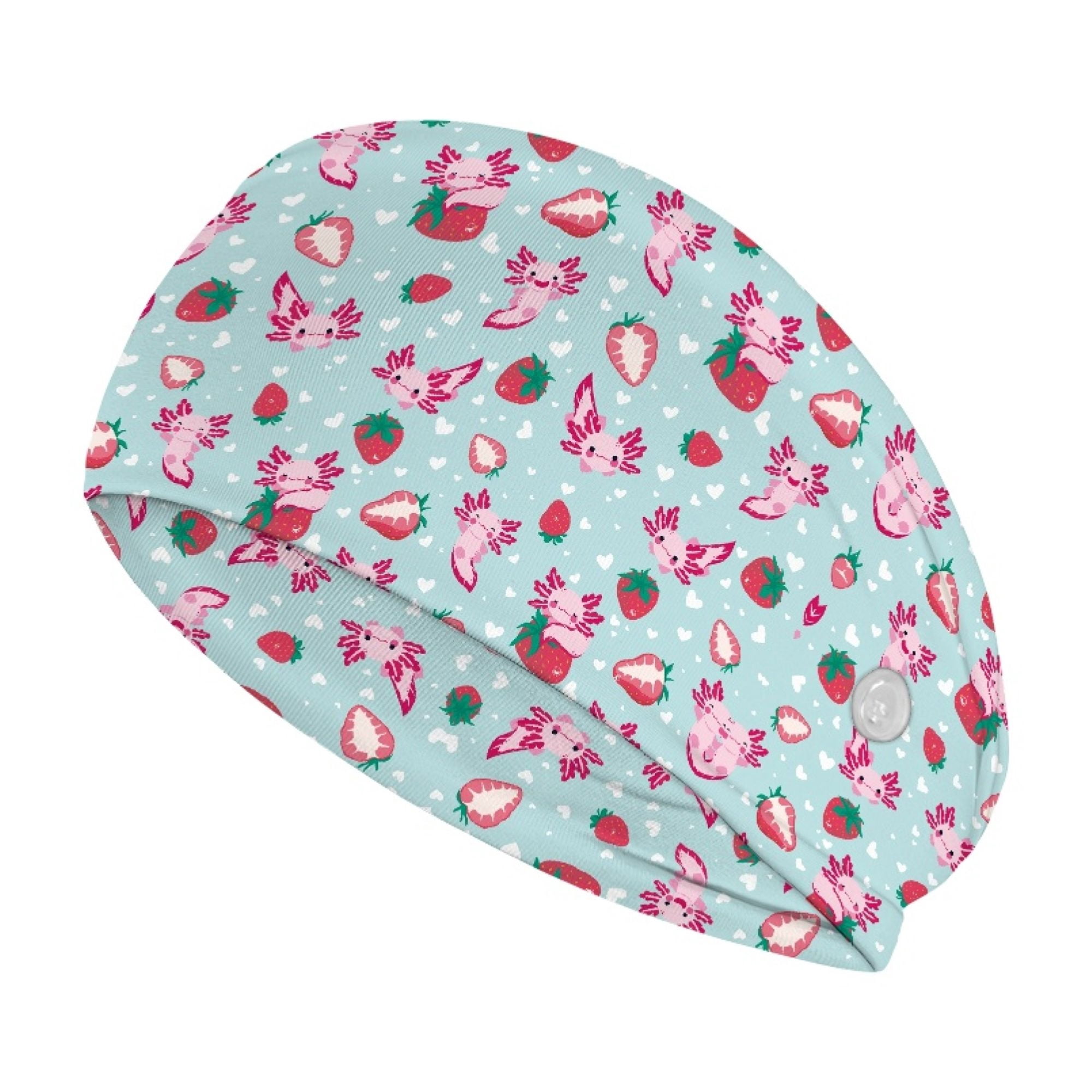 Jiueut Strawberry Axolotl Nurse Button Headband Medical Field Headbands ...