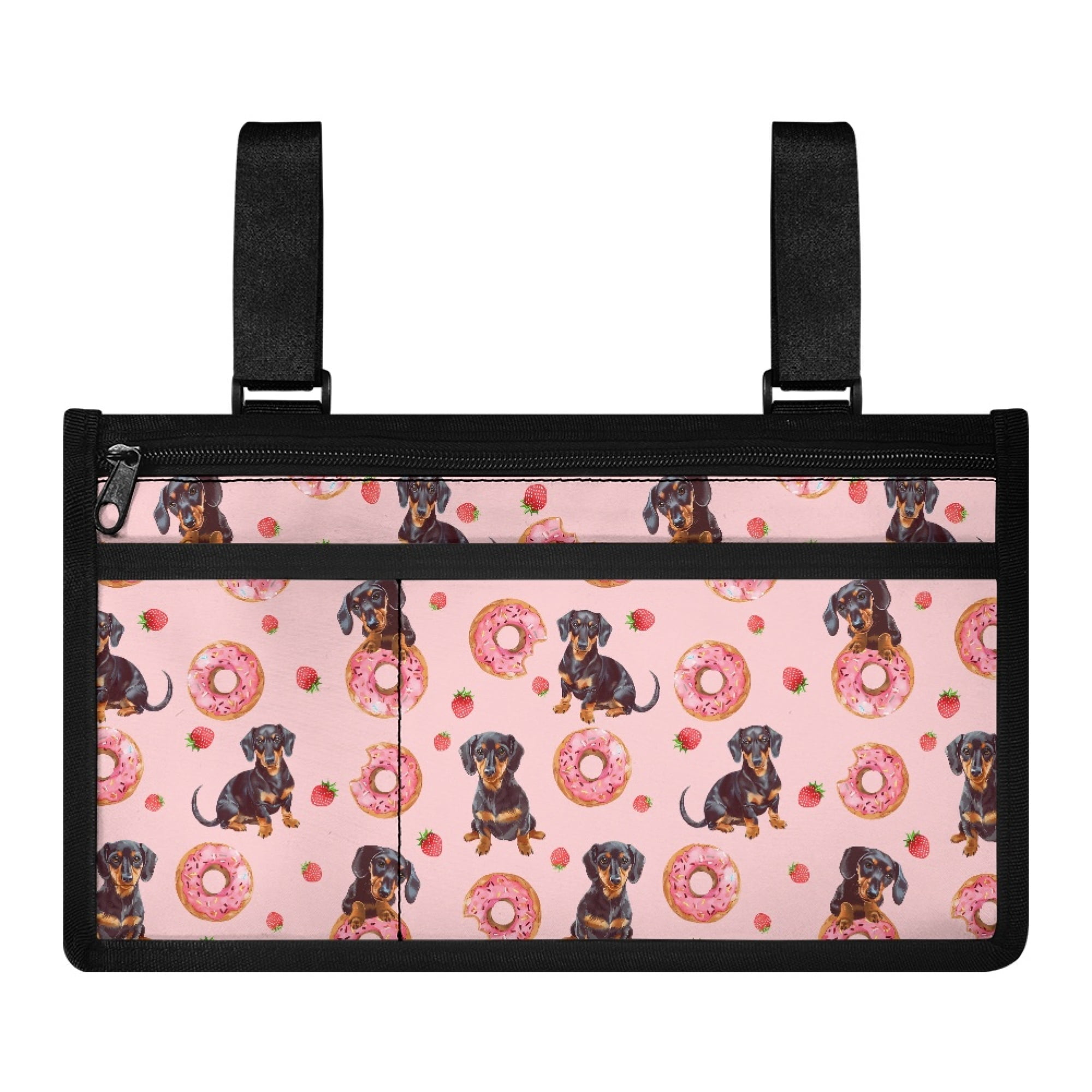 Jiueut Strawberry Dachshund Wheelchair Side Organizer Storage Bag ...