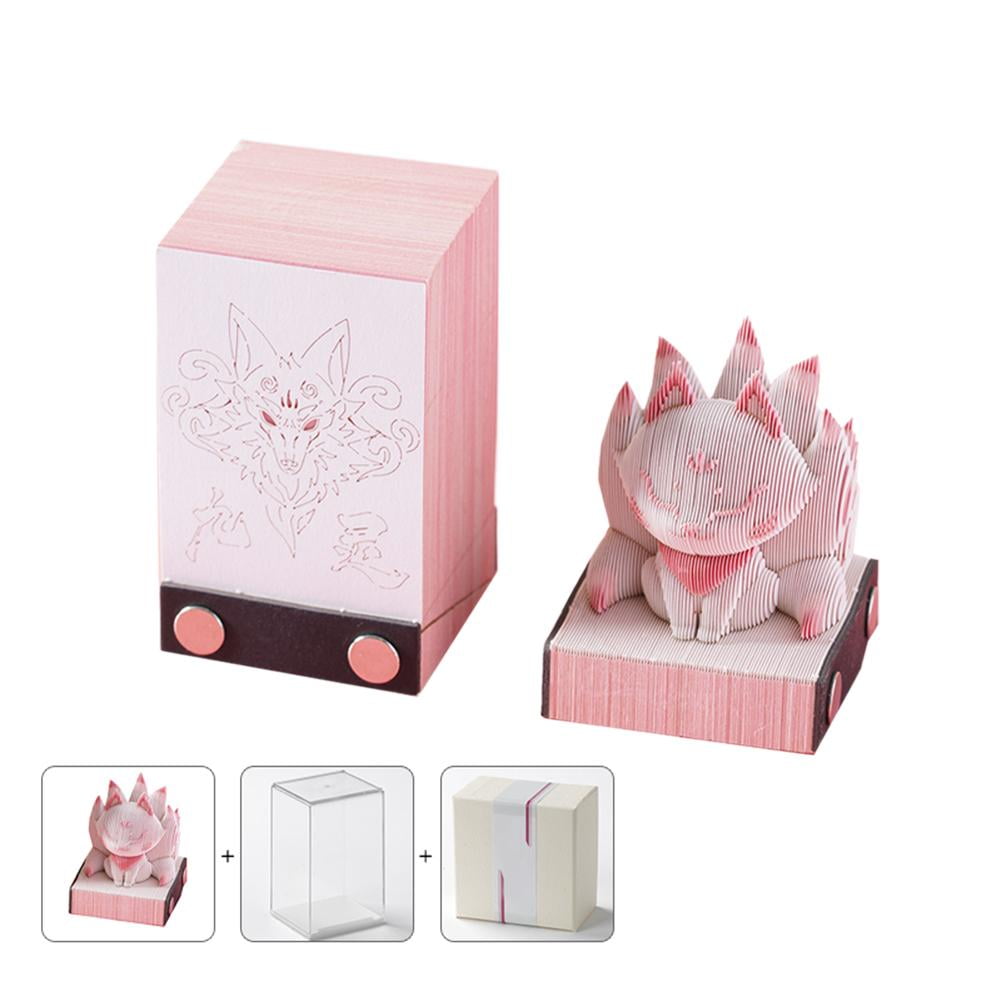 Jiuling B 3D Threedimensional Note Paper Carving Handtorn Calendar ...