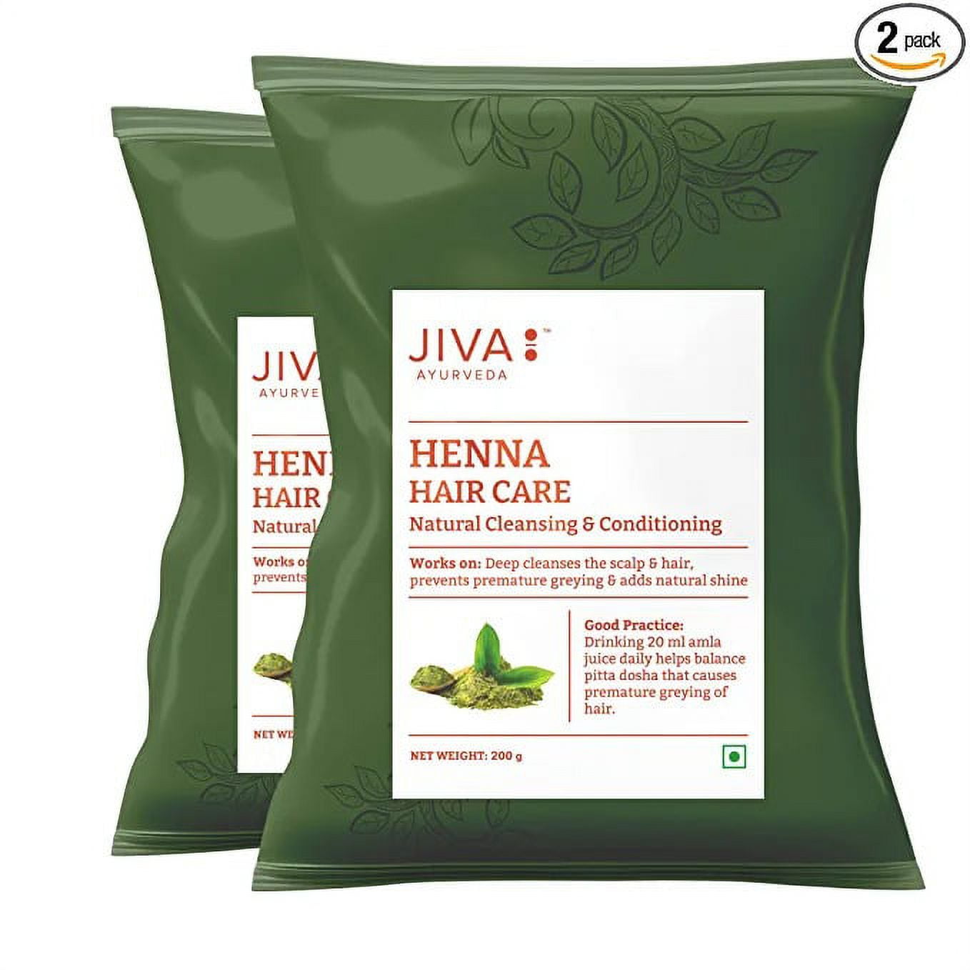 Jiva Henna Hair Care Powder - Mehendi - 200 g - (Pack of 2 ) For All ...