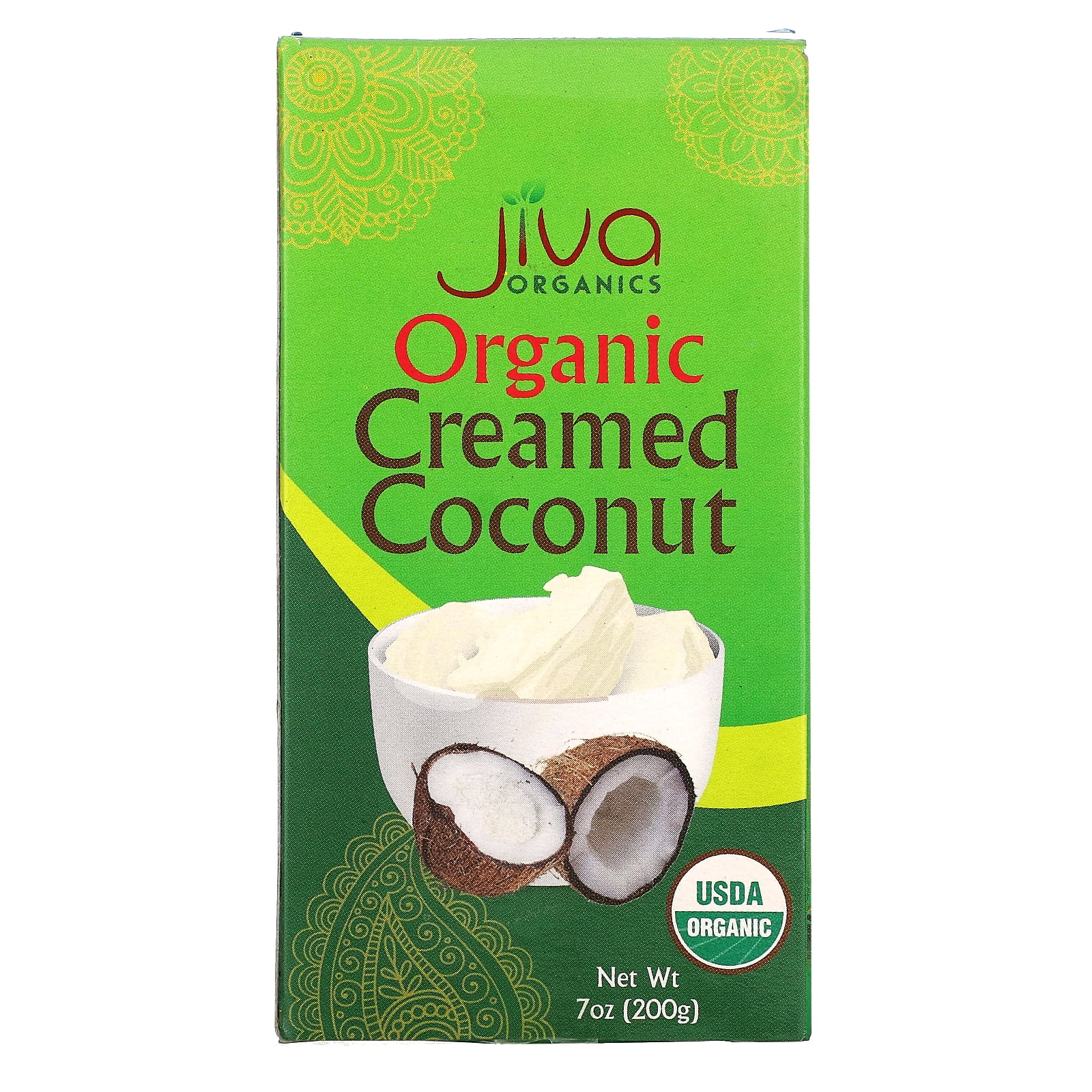Jiva Organics Organic Creamed Coconut, 7 oz (200 g) - Walmart.com